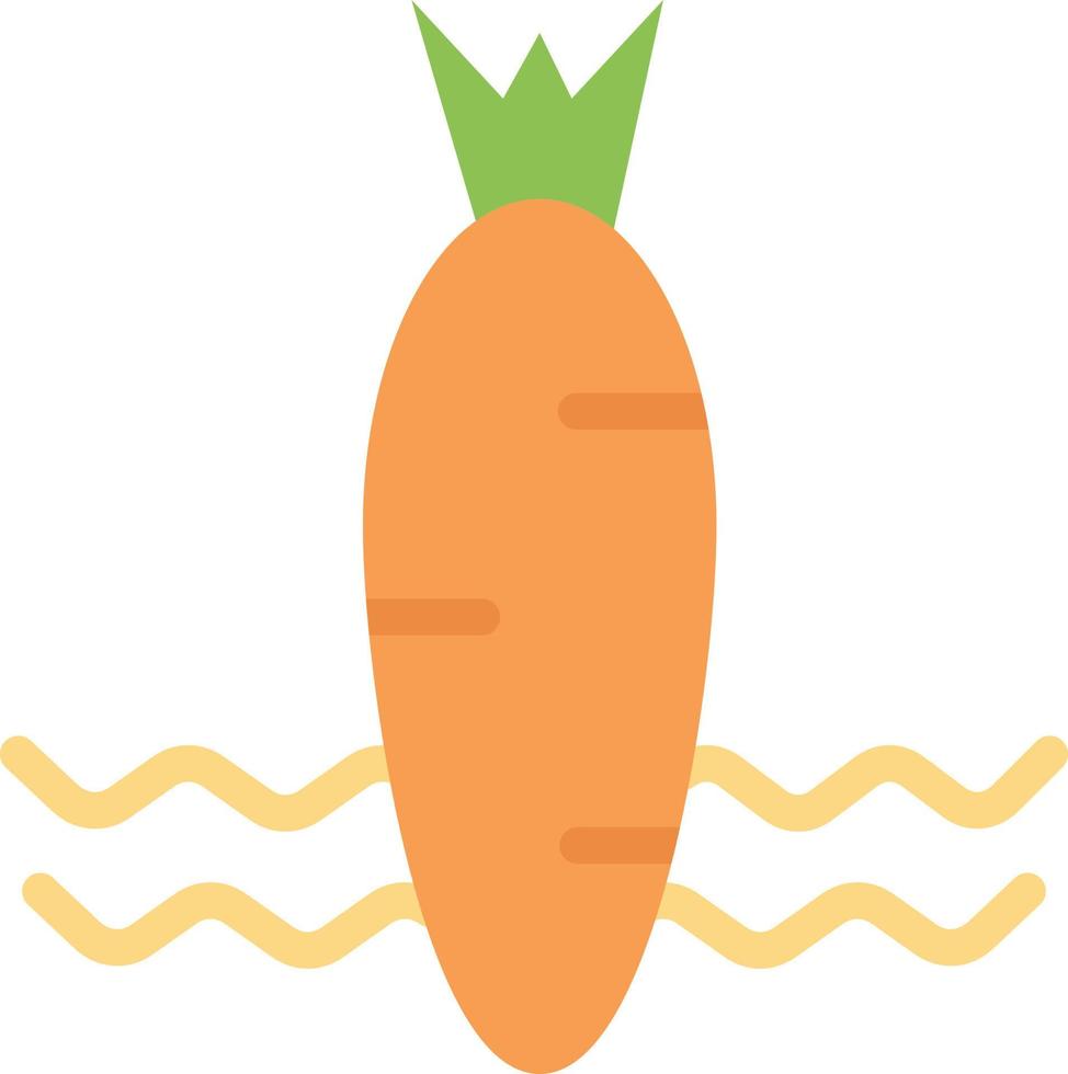 Carrot Food Vegetable Spring Flat Color Icon Vector Icon Banner