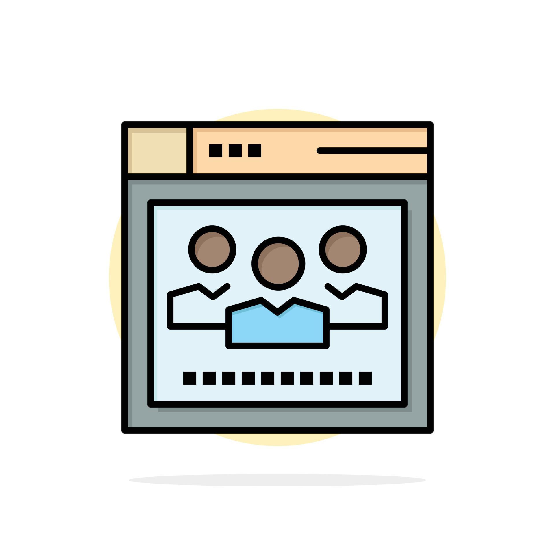 Browser Network Web Education Abstract Circle Background Flat Color Icon 17998557 Vector Art At