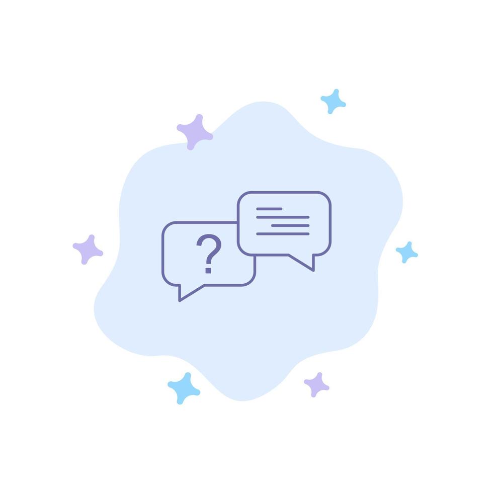 Chat Bubble Popup Message Blue Icon On Abstract Cloud Background 9435