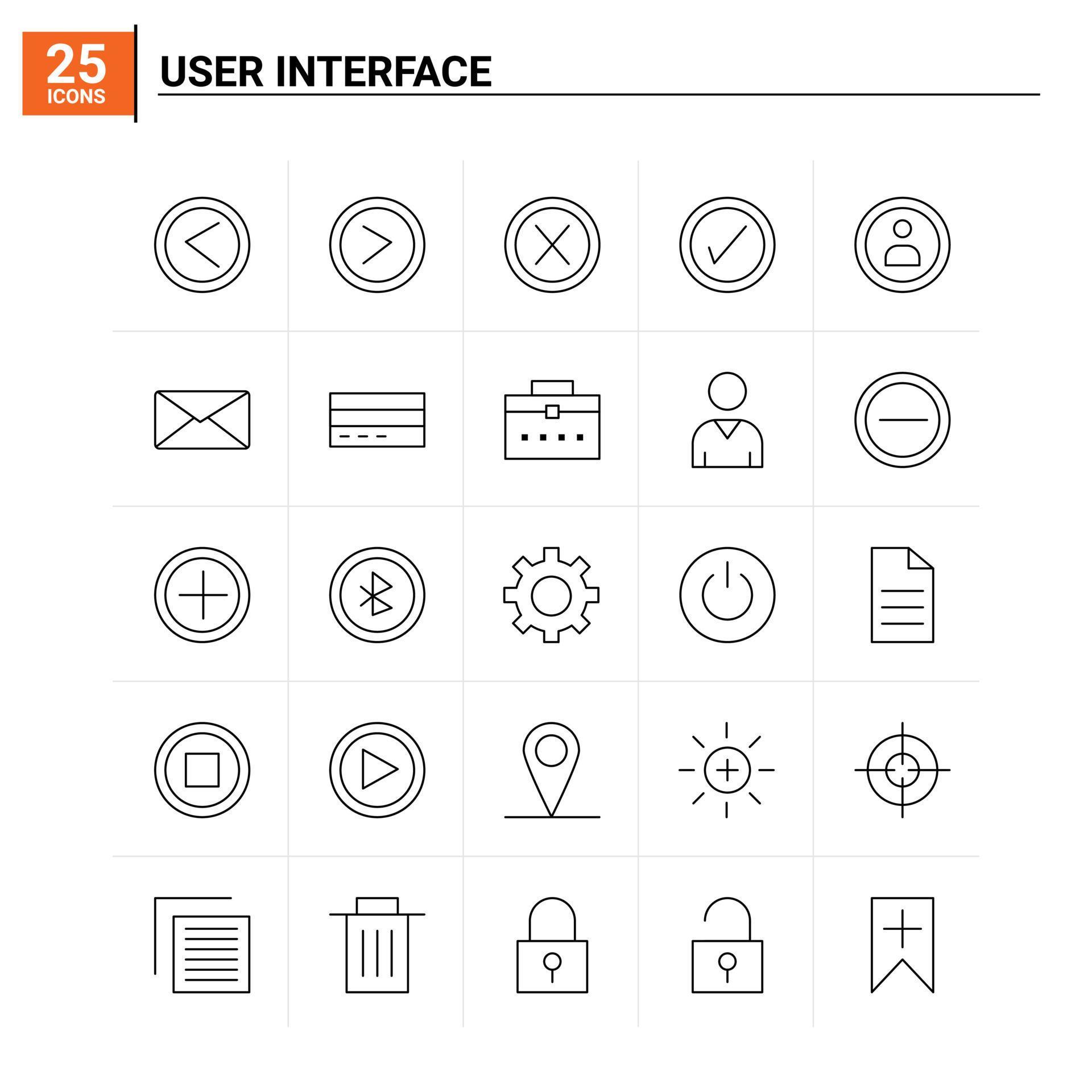 25 User Interface icon set vector background 17999245 Vector Art at ... 25 User Interface icon set vector background 17999245 Vector Art at ...