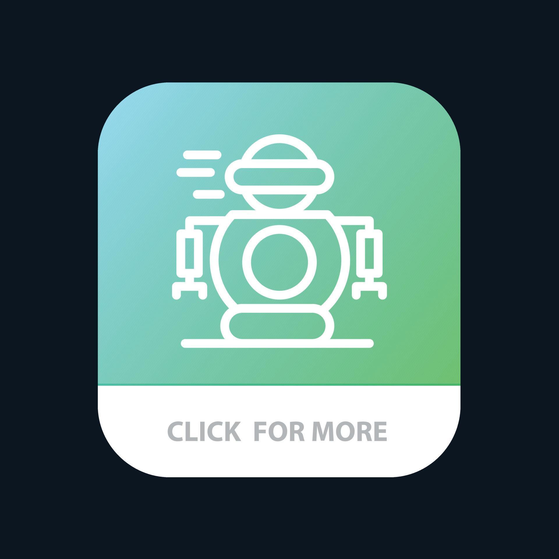 Human Technology Robotic Robot Mobile App Button Android and IOS Line Version 18000323 Vector ...