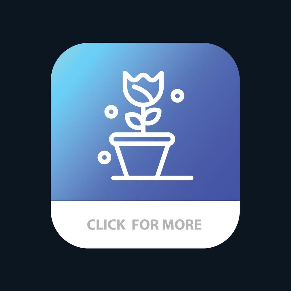 Flower Floral Nature Spring Mobile App Button Android And Ios Line Version 18000961 Vector Art