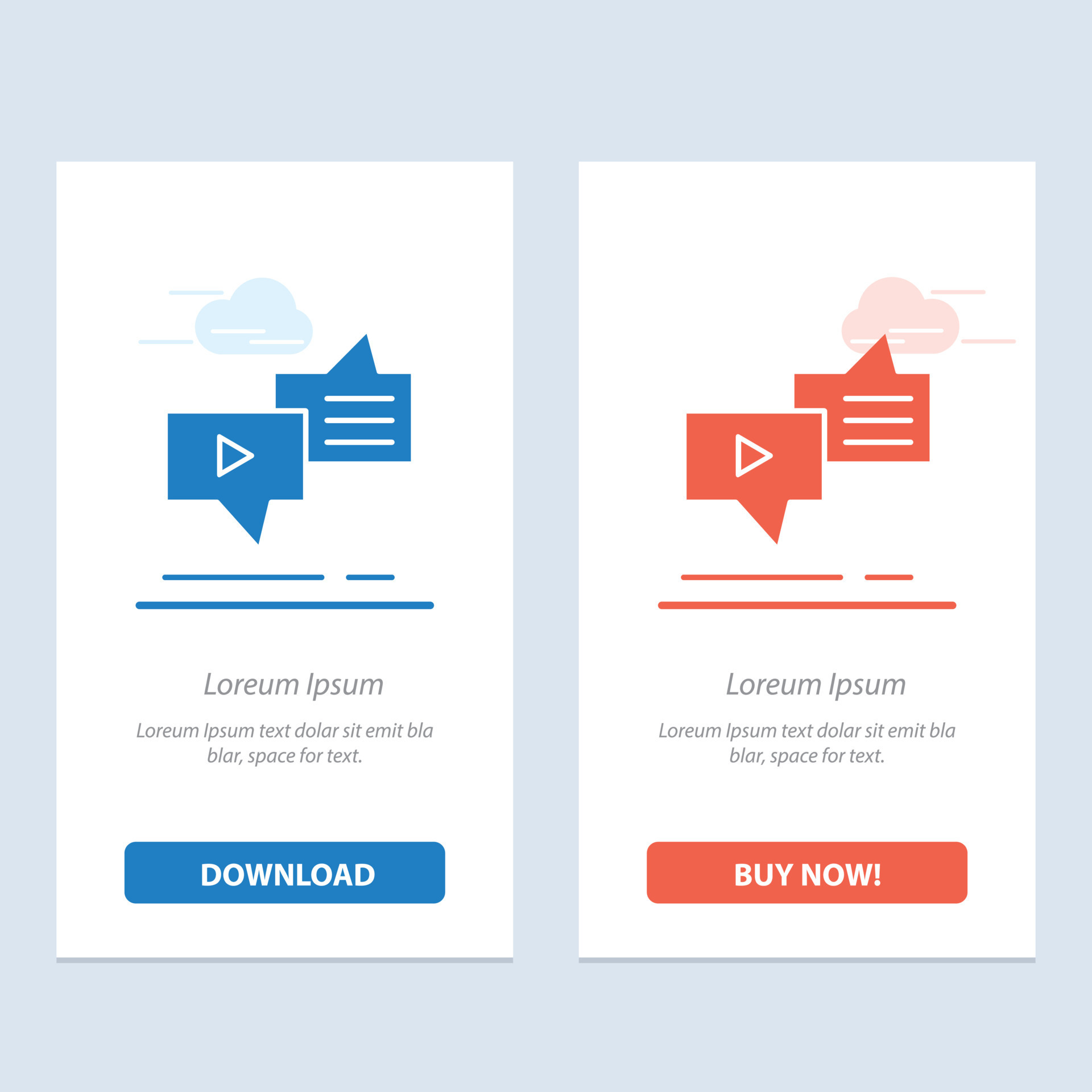 Chat Connection Marketing Messaging Speech Blue And Red Download And Buy Now Web Widget Card