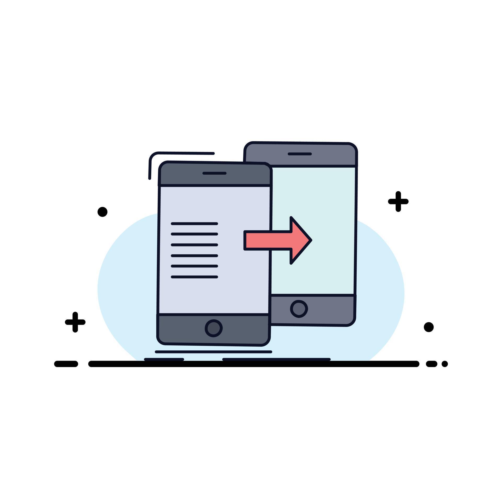 Data Sharing Sync Synchronization Syncing Flat Color Icon Vector 18001149 Vector Art At Vecteezy