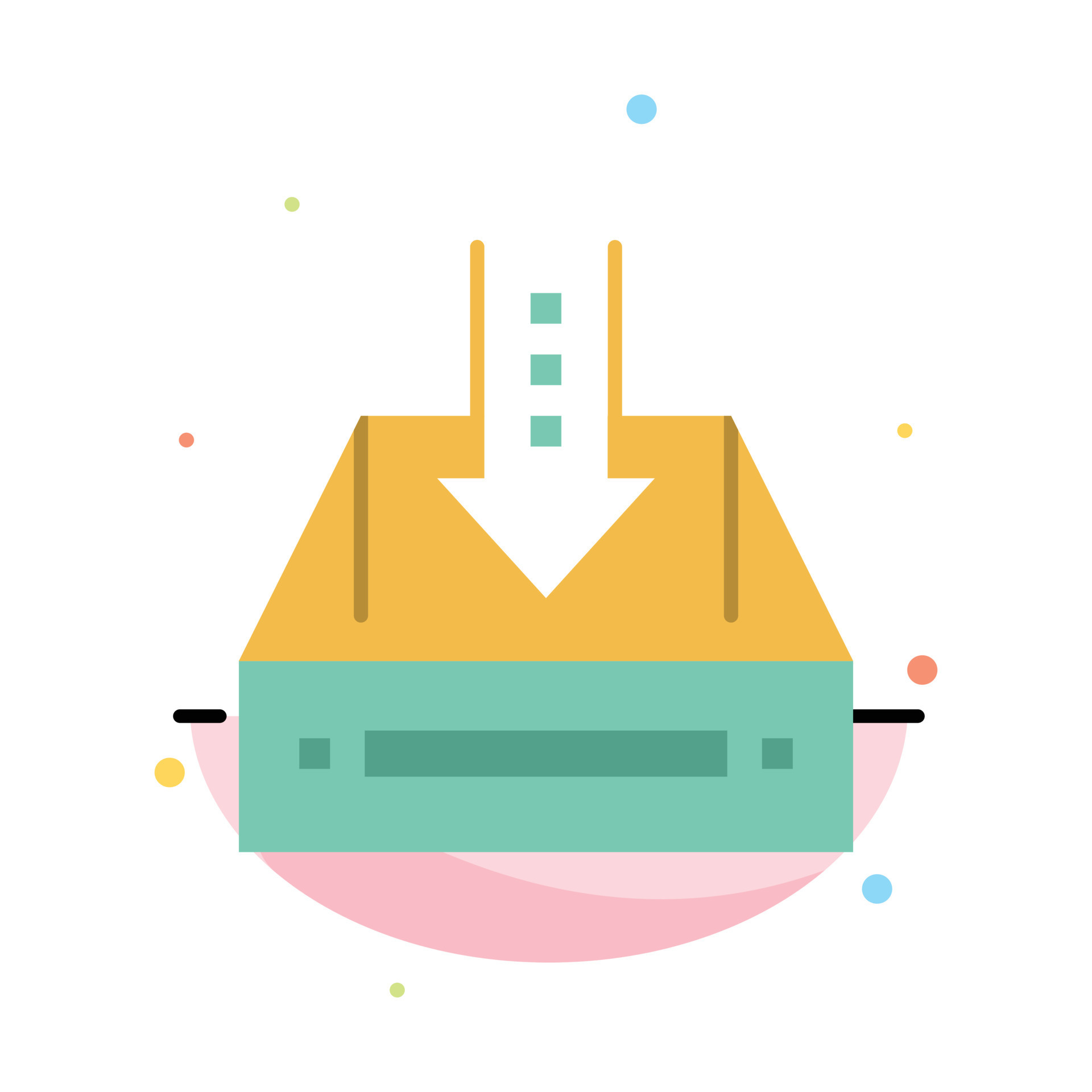 Inbox Box Cabinet Document Empty Project Abstract Flat Color Icon ...