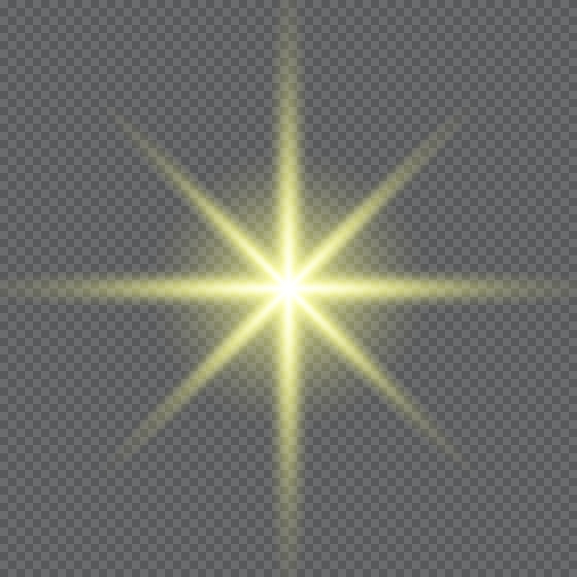 Gold glowing star. Realistic sun rays. Yellow sun ray glow abstract shine light effect. Yellow ...