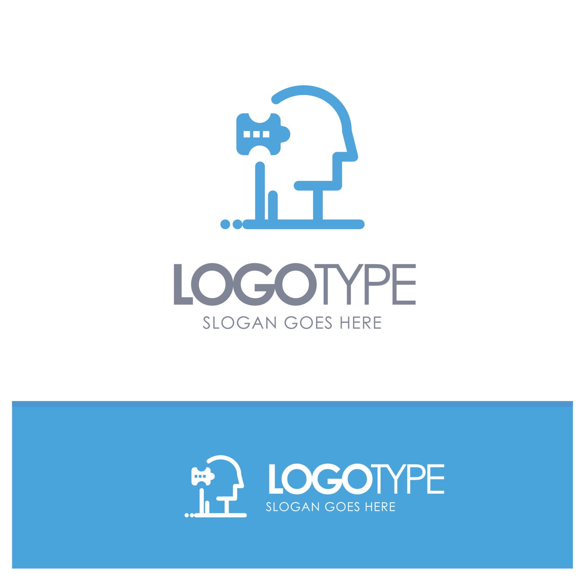 Psychiatry Psychology Solution Solutions Blue Solid Logo with place for ...