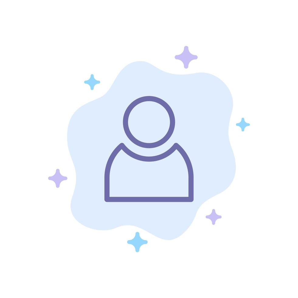 Avatar User Basic Blue Icon on Abstract Cloud Background 18003237 ...
