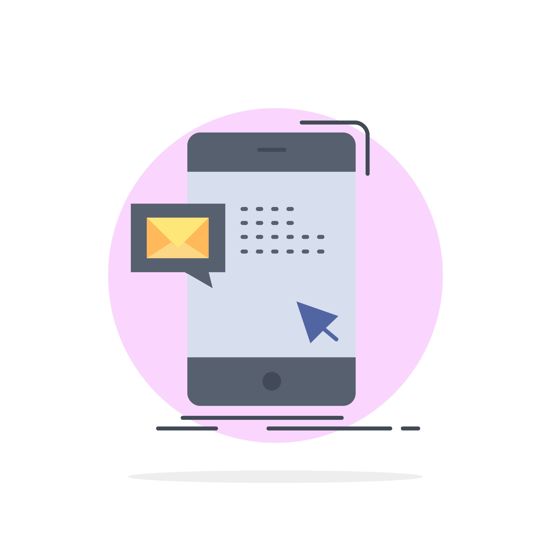 Bulk Dialog Instant Mail Message Flat Color Icon Vector 18004132 Vector