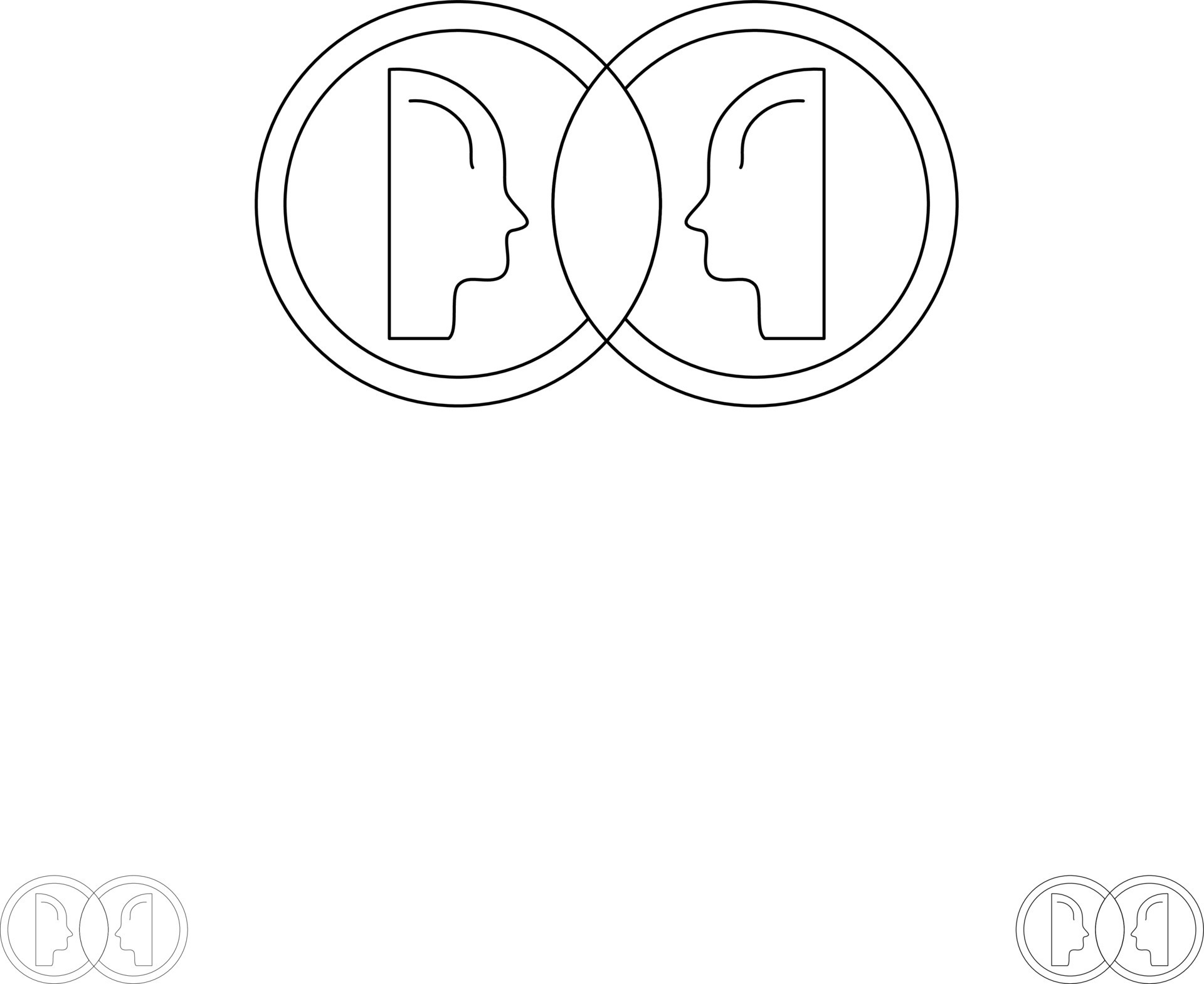 Coin Face Dual Duplicate Man Bold And Thin Black Line Icon Set 18006295 Vector Art At Vecteezy