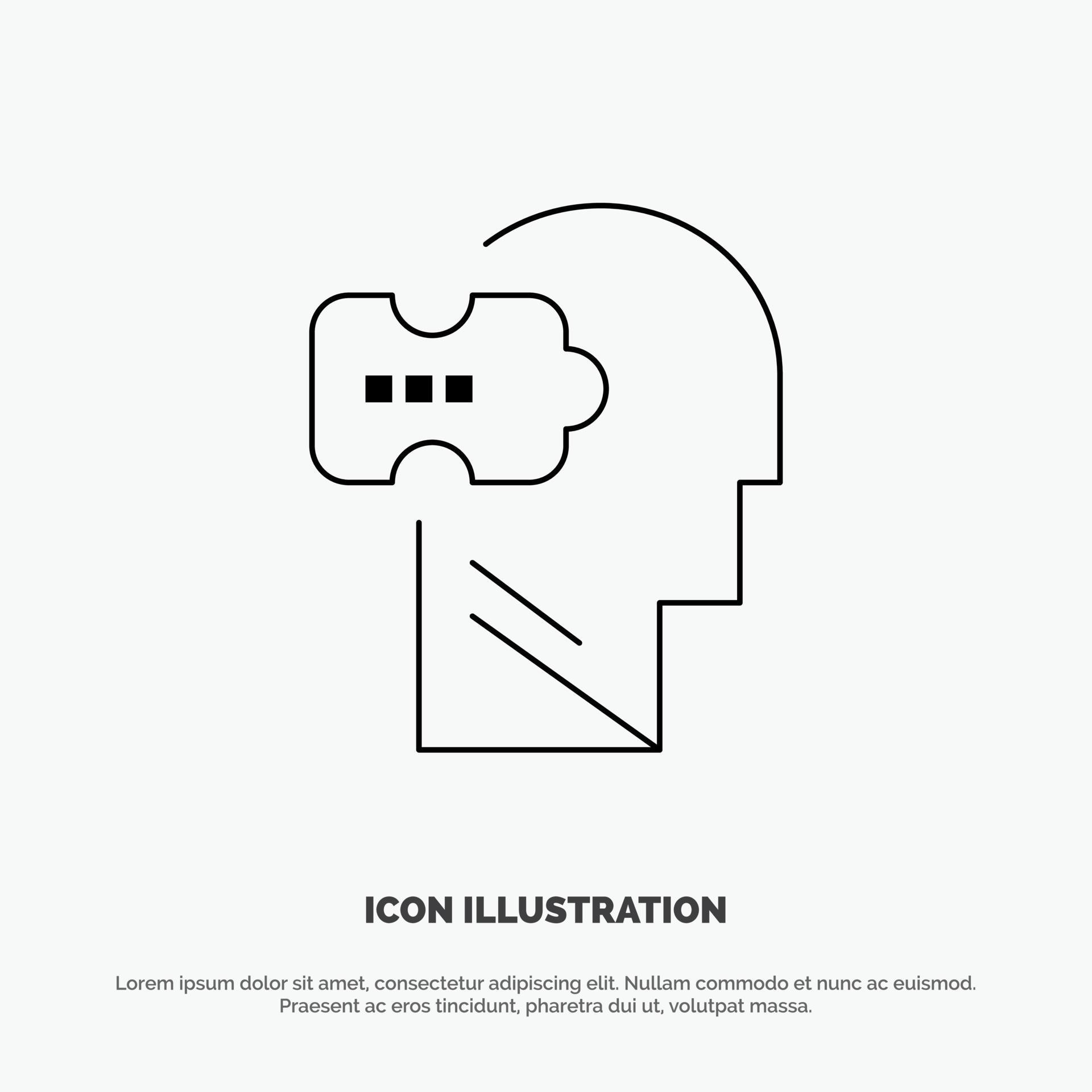 Logic Mind Problem Solving Line Icon Vector 18007146 Vector Art At Vecteezy