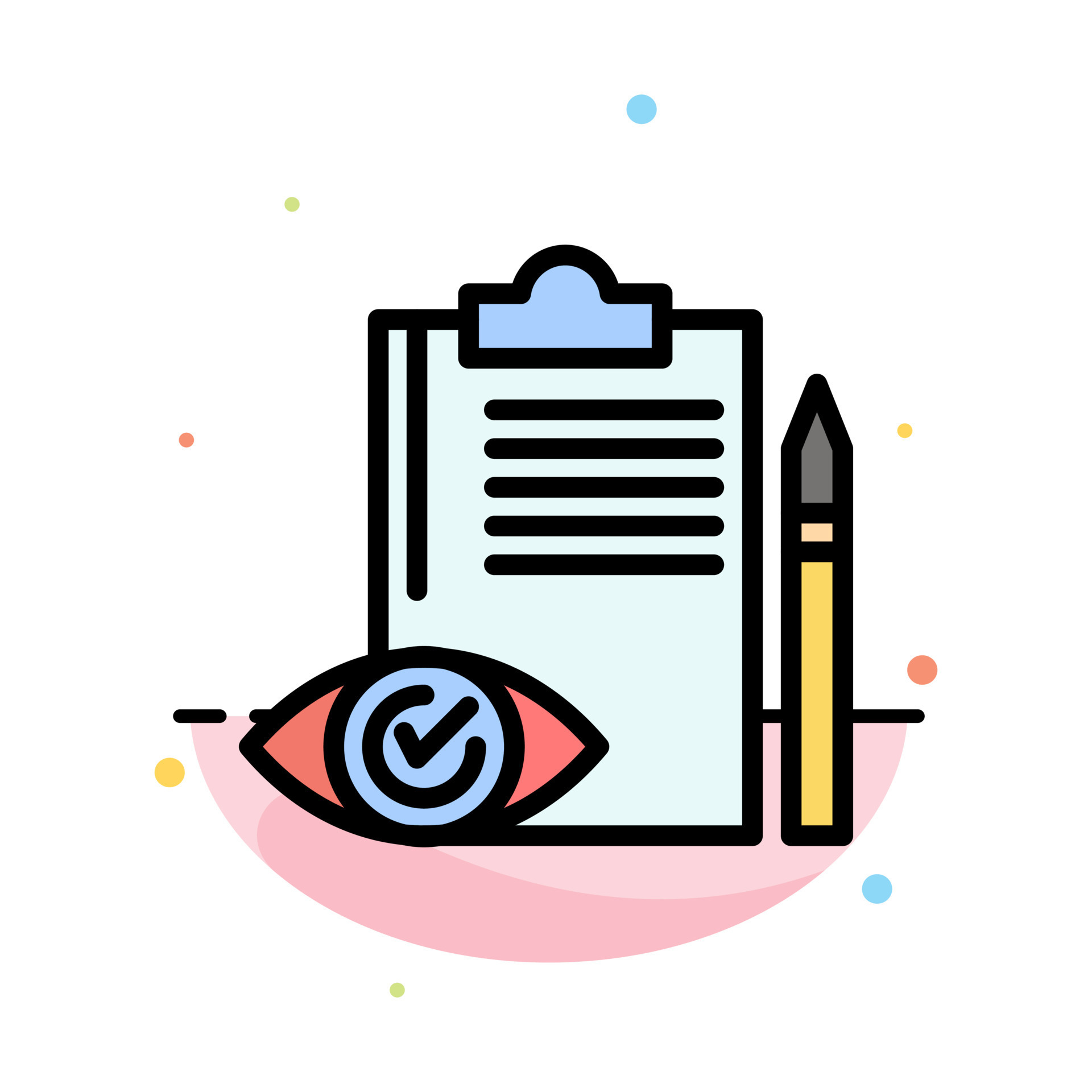 Quality Control Backlog Checklist Control Plan Abstract Flat Color Icon Template 18007376 Vector