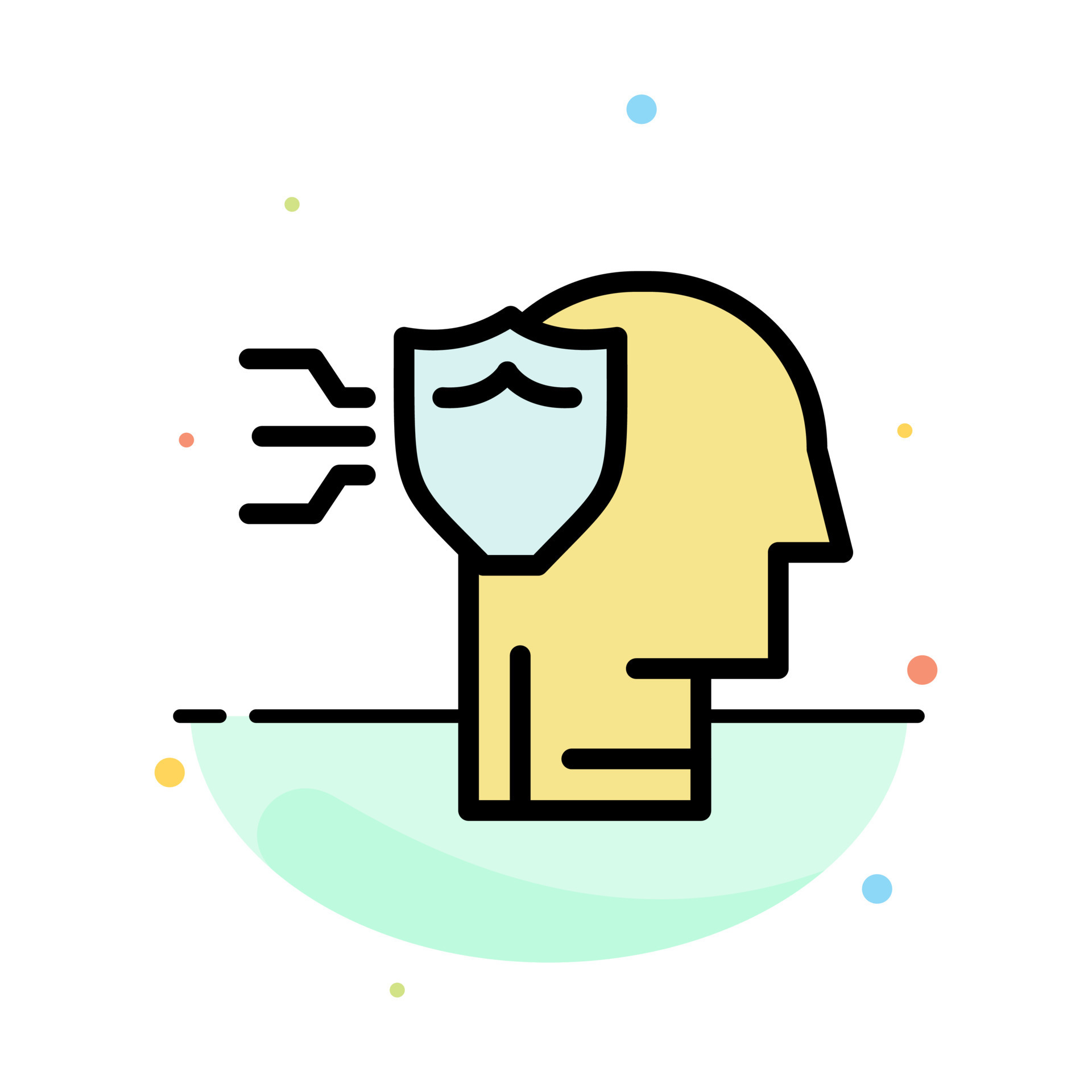 Personal Protection Security Shield Abstract Flat Color Icon Template 18007881 Vector Art At