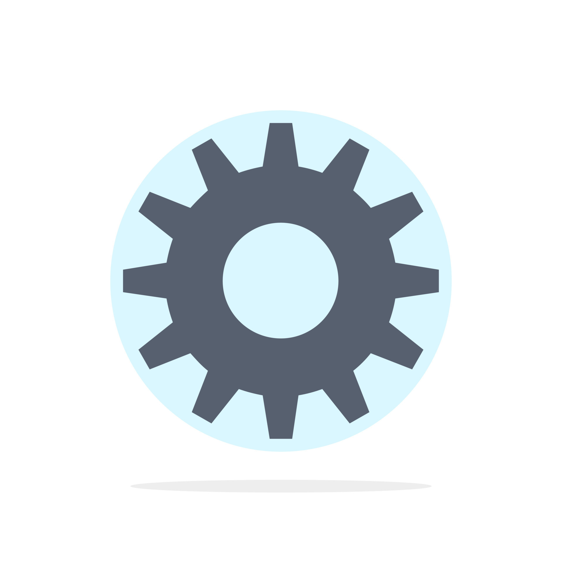 Cogs Gear Setting Abstract Circle Background Flat Color Icon 18008285 Vector Art At Vecteezy