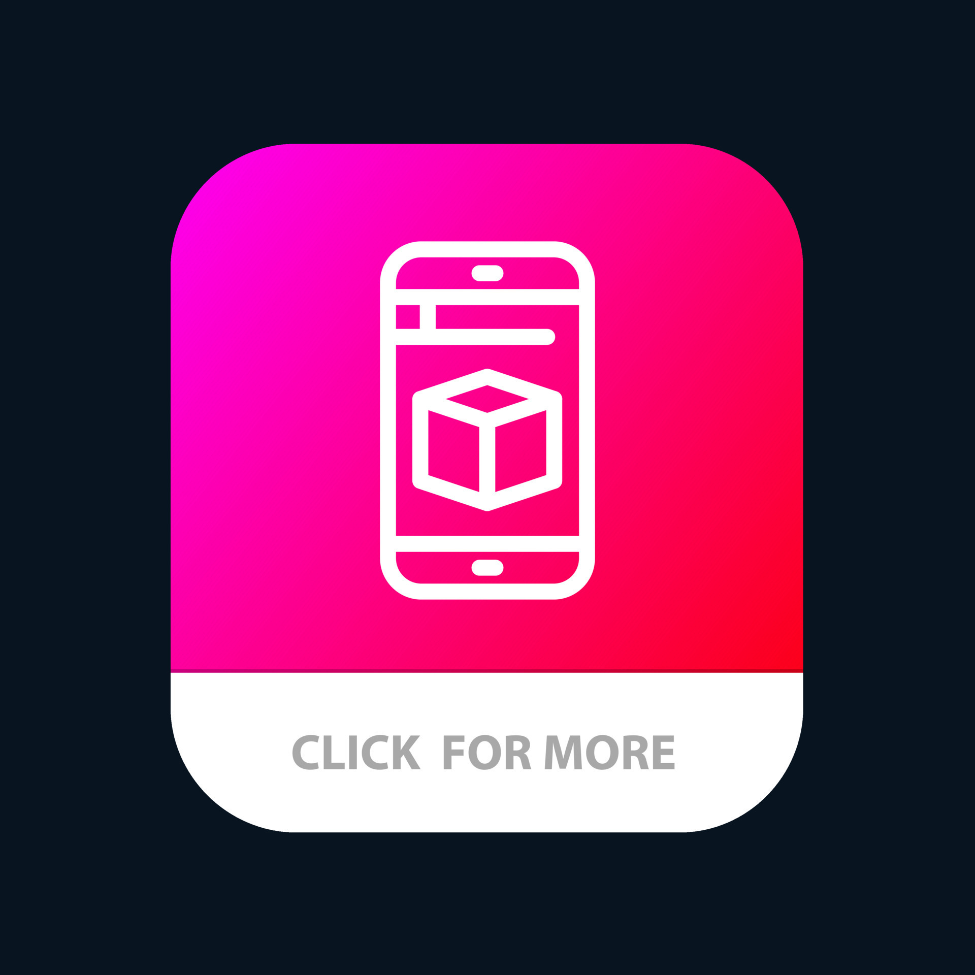 Mobile Cell Box Technology Mobile App Button Android And Ios Line 8739