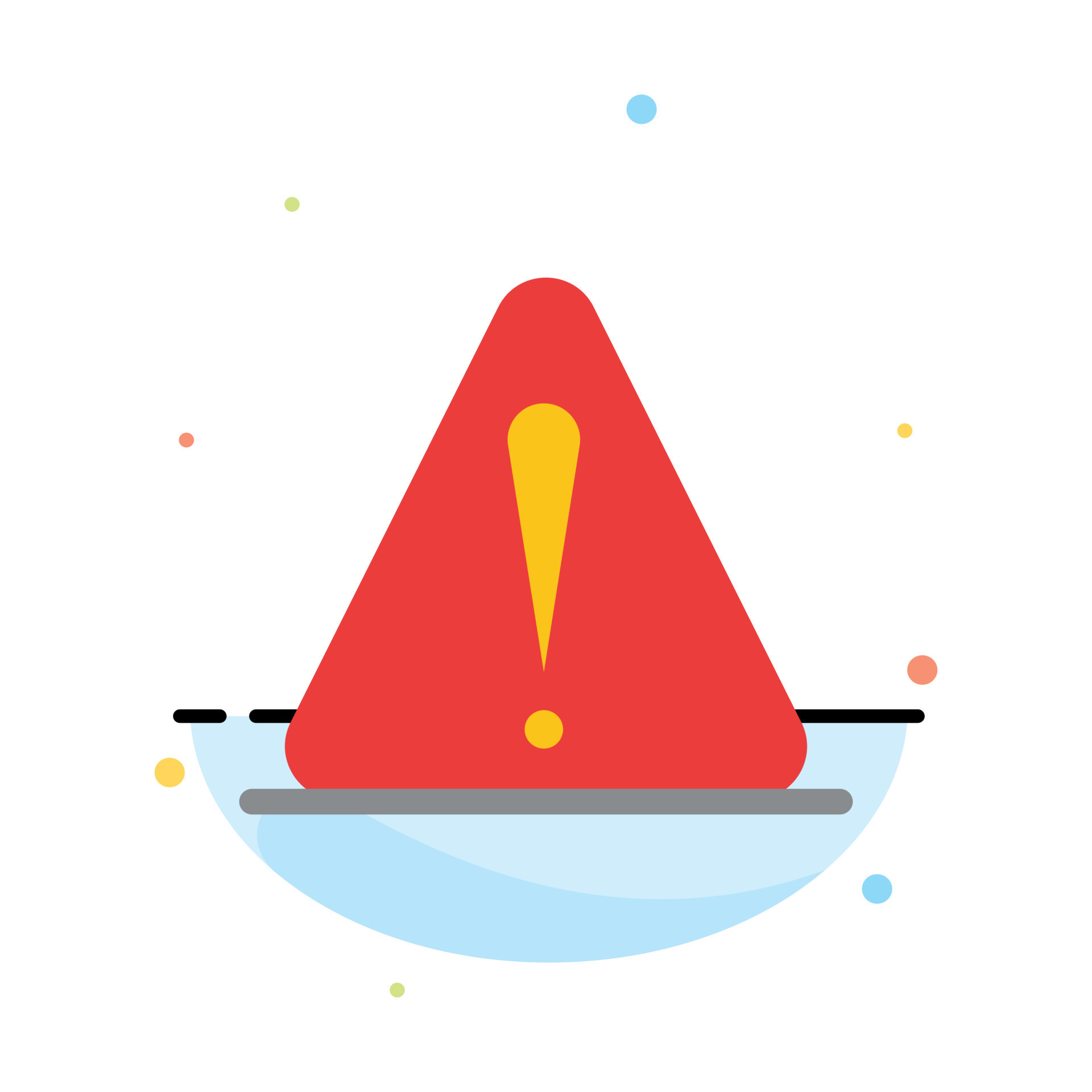 Alert Danger Warning Logistic Abstract Flat Color Icon Template
