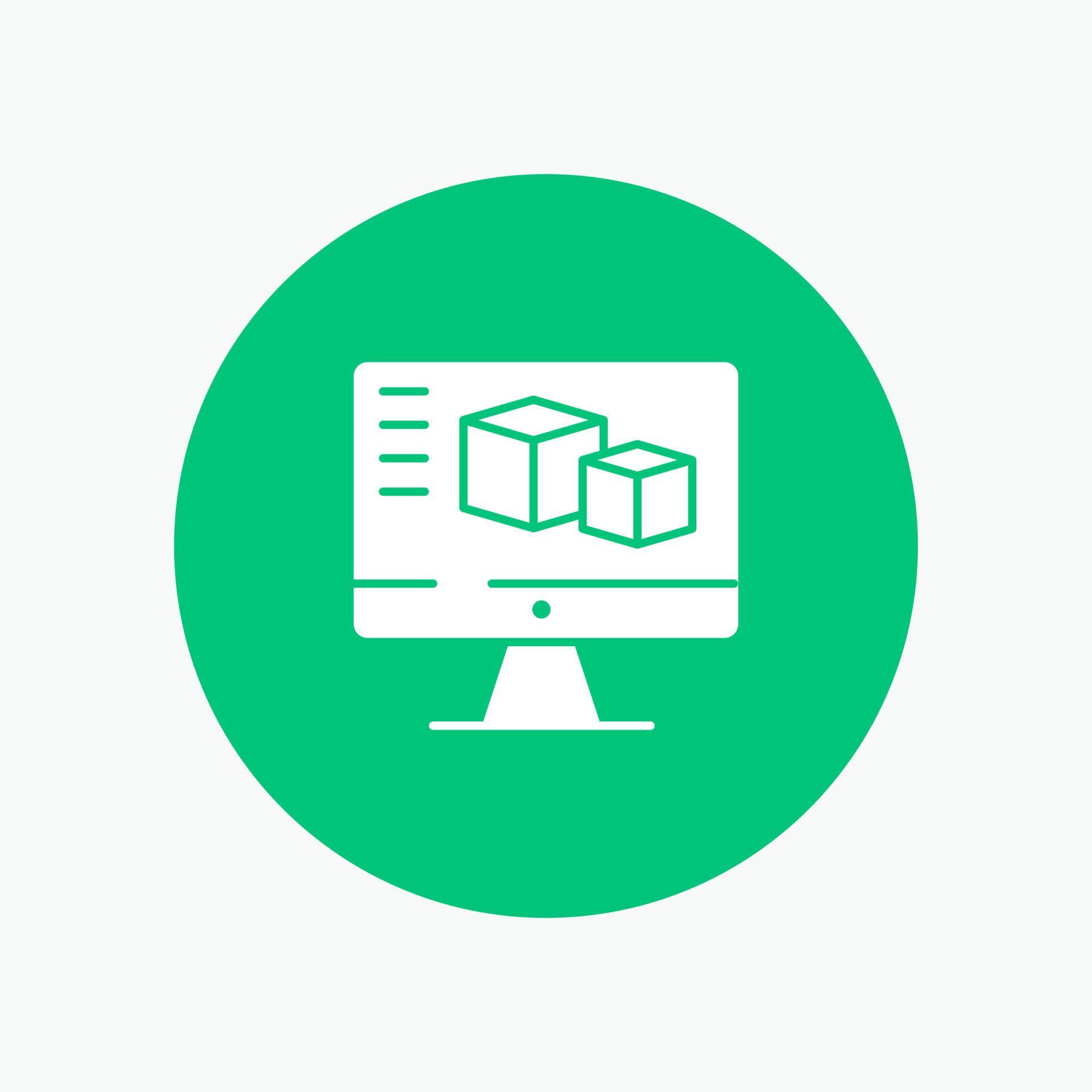 Computer Monitor Box Computing white glyph icon 18009681 Vector Art at Vecteezy