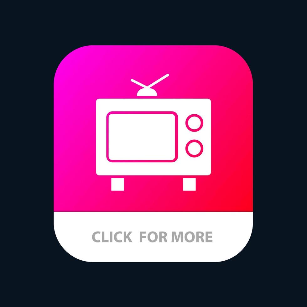 TV Television Media Mobile App Button Android and IOS Glyph Version 18009902 Vector Art at Vecteezy