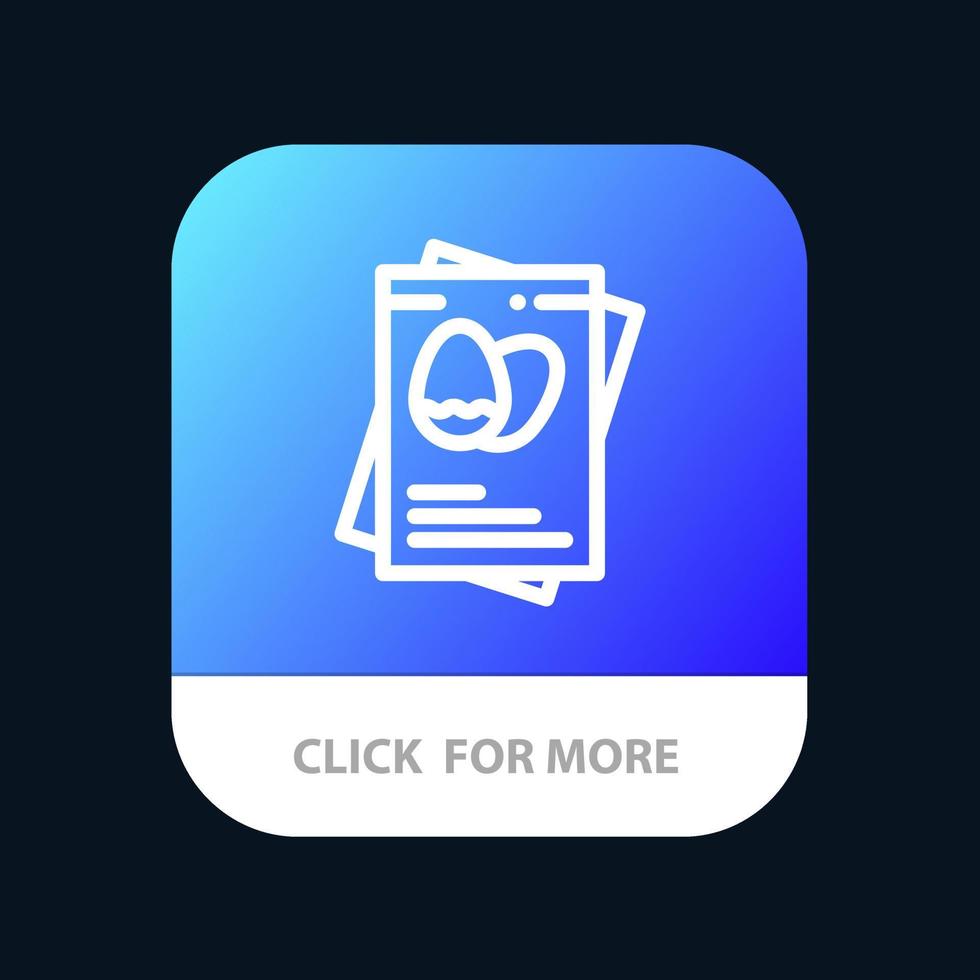 Passport Egg Eggs Easter Mobile App Button Android And Ios Line Version 18010171 Vector Art At