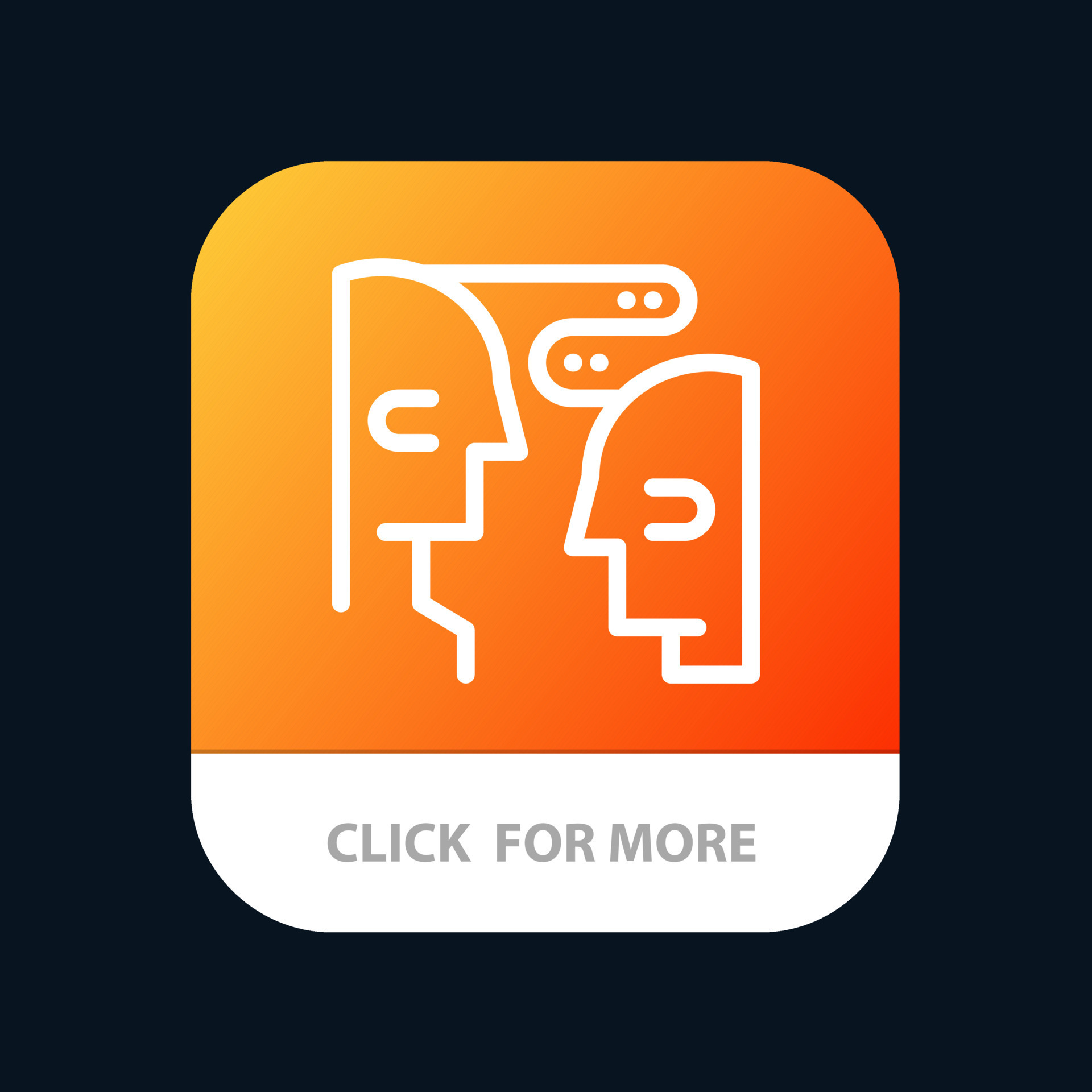 Brain Communication Human Interaction Mobile App Button Android And Ios Line Version 18010292