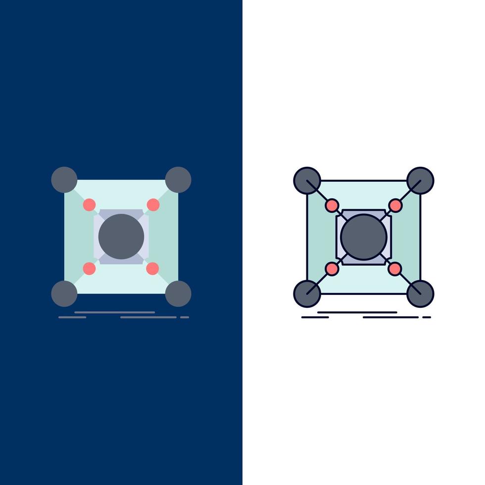 Base center connection data hub Flat Color Icon Vector 18010316 Vector Art at Vecteezy