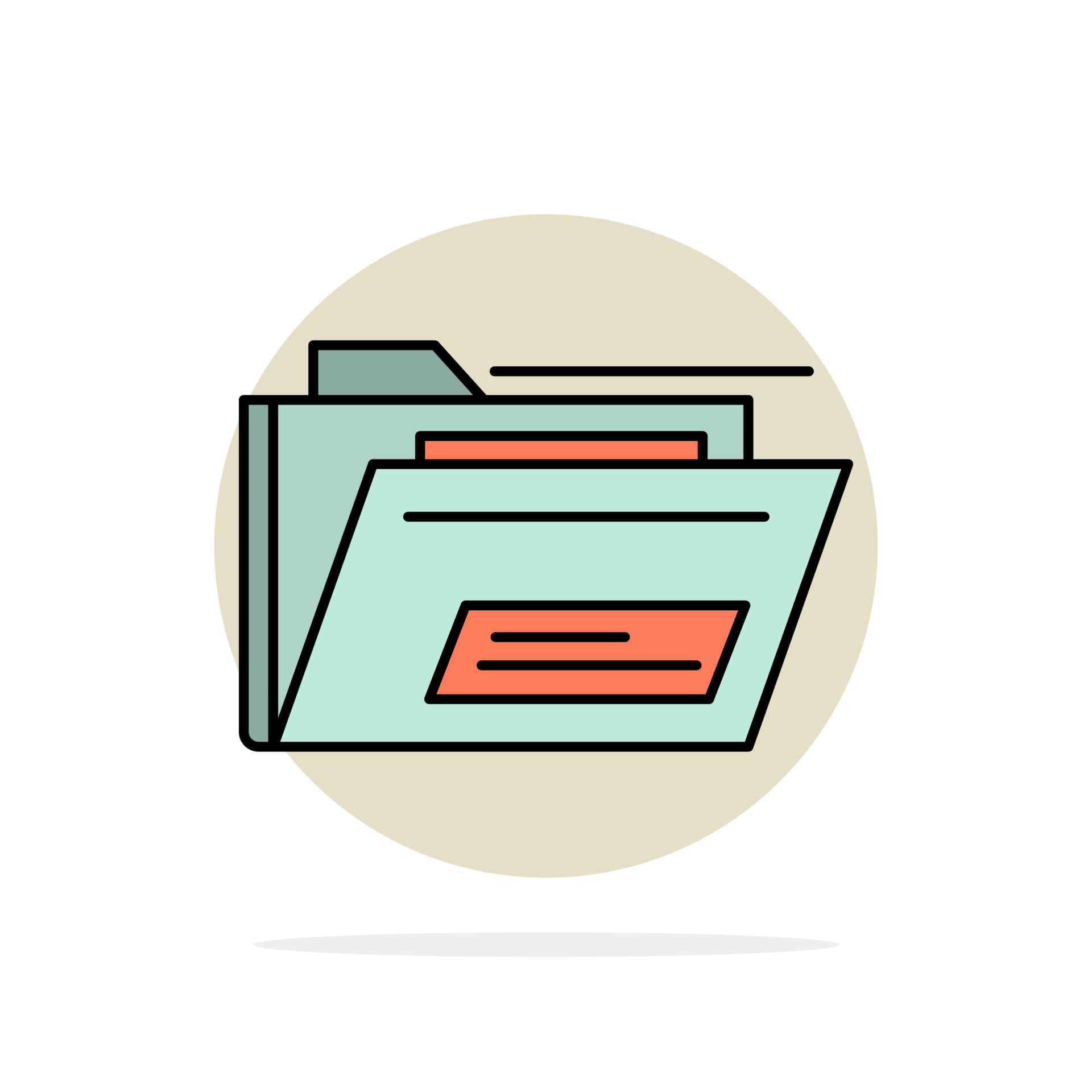 Folder File Zip Rar Abstract Circle Background Flat color Icon 18011124 ...