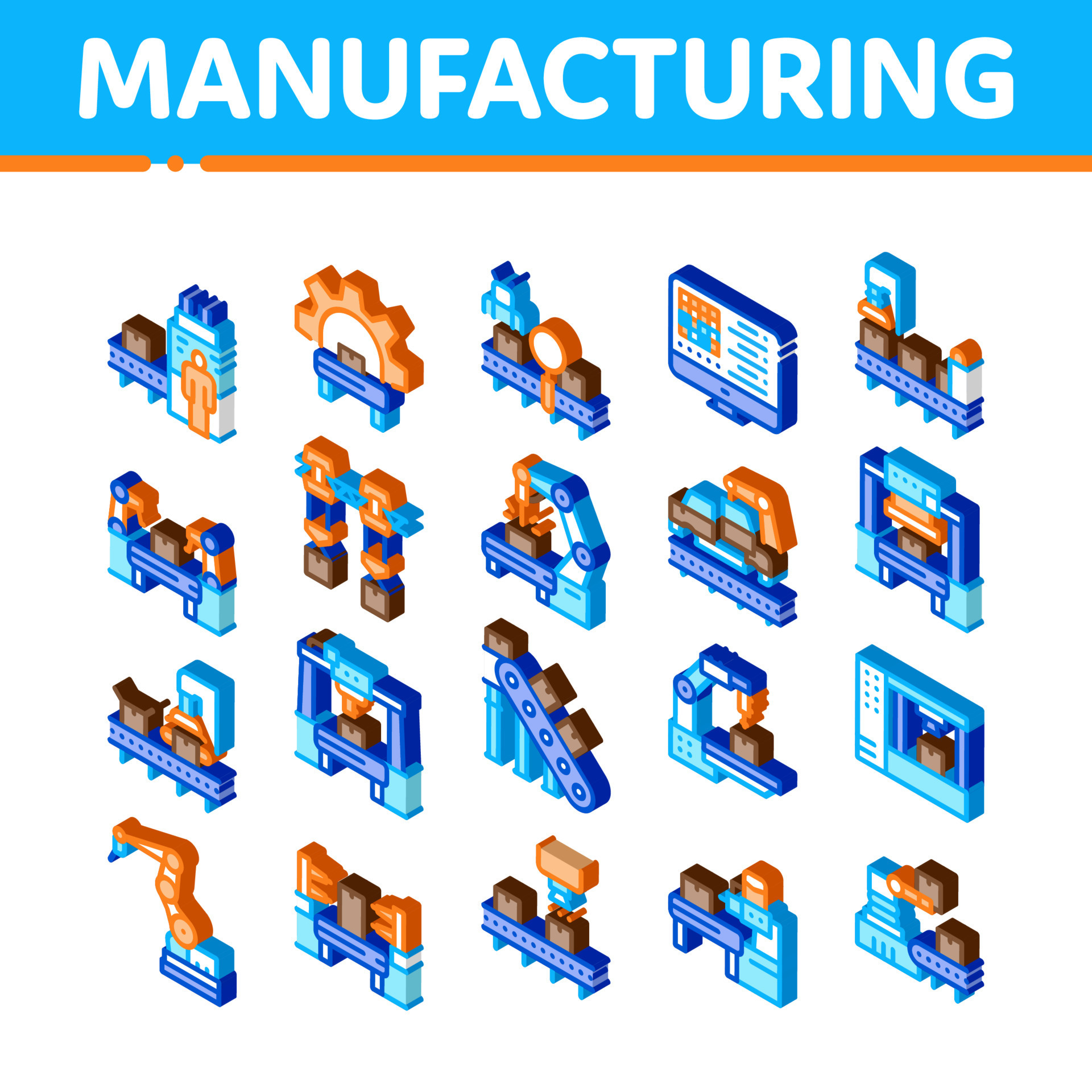 Manufacturing Process Isometric Icons Set Vector 18012507 Vector Art at ... Manufacturing Process Isometric Icons Set Vector 18012507 Vector Art at ...