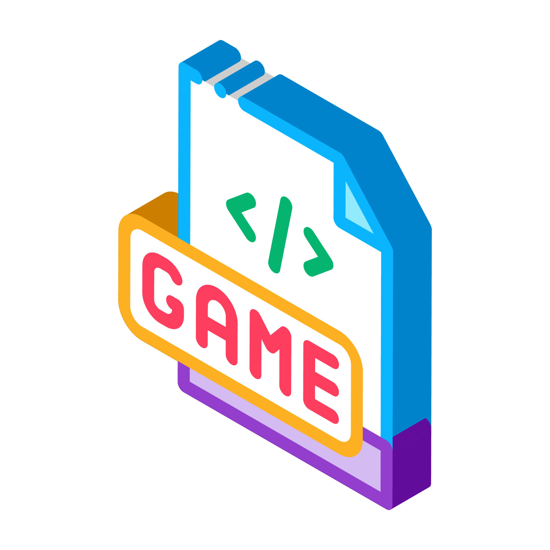 game development coding isometric icon vector illustration 18012541 ...
