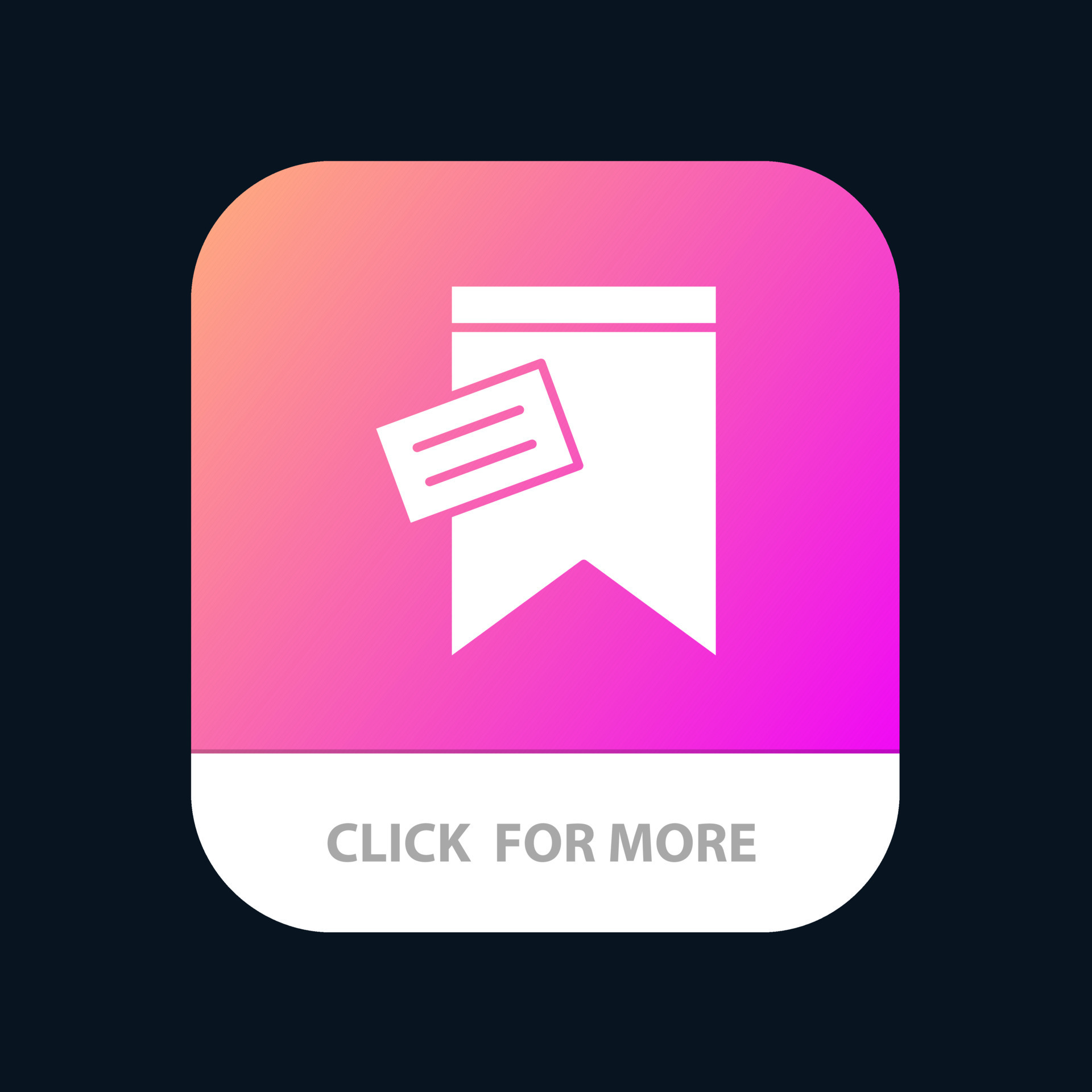 Mark Tag Sign Text Mobile App Button Android And Ios Glyph Version 18012574 Vector Art At Vecteezy