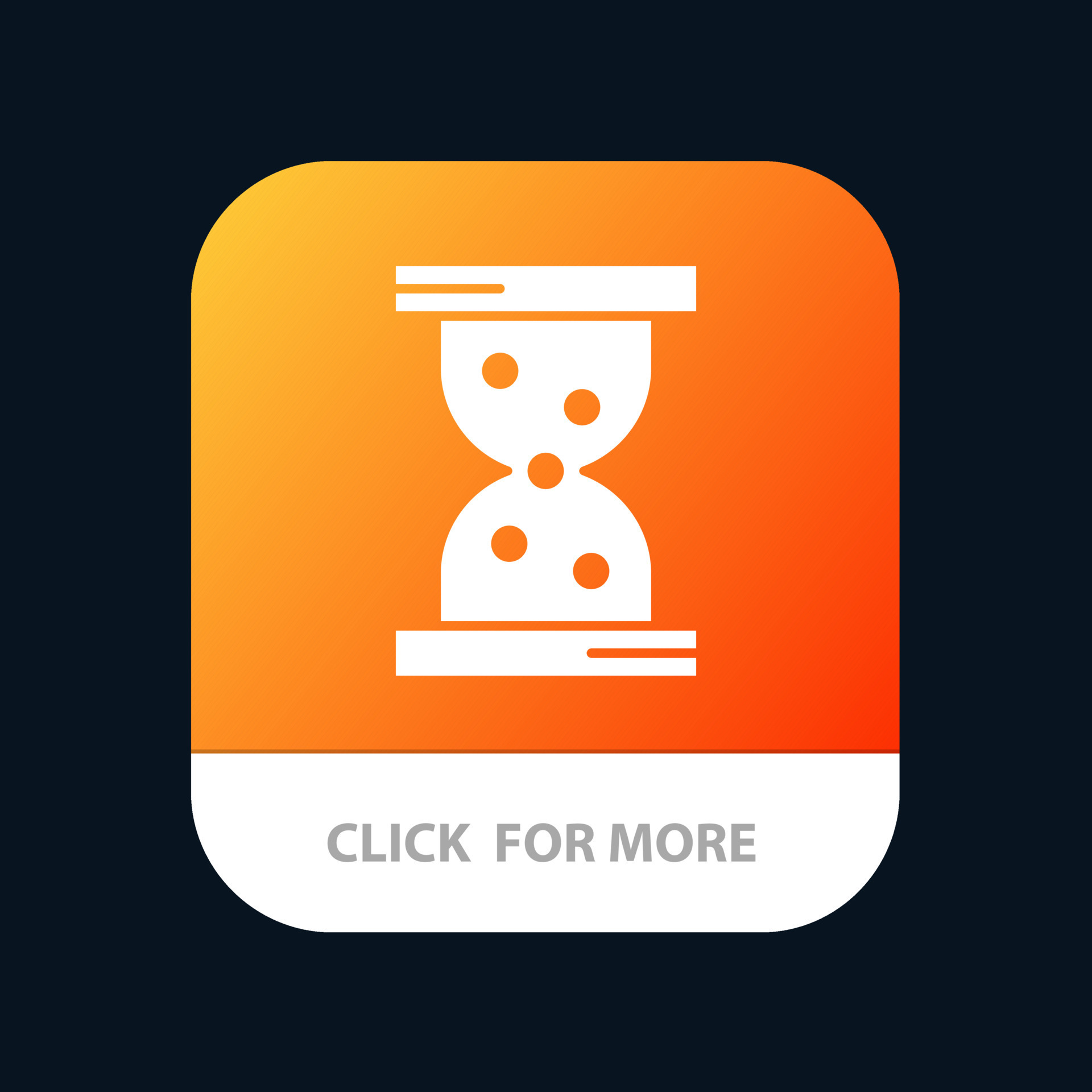 Glass Hour Watch Mobile App Button Android and IOS Glyph Version 18012657 Vector Art at Vecteezy