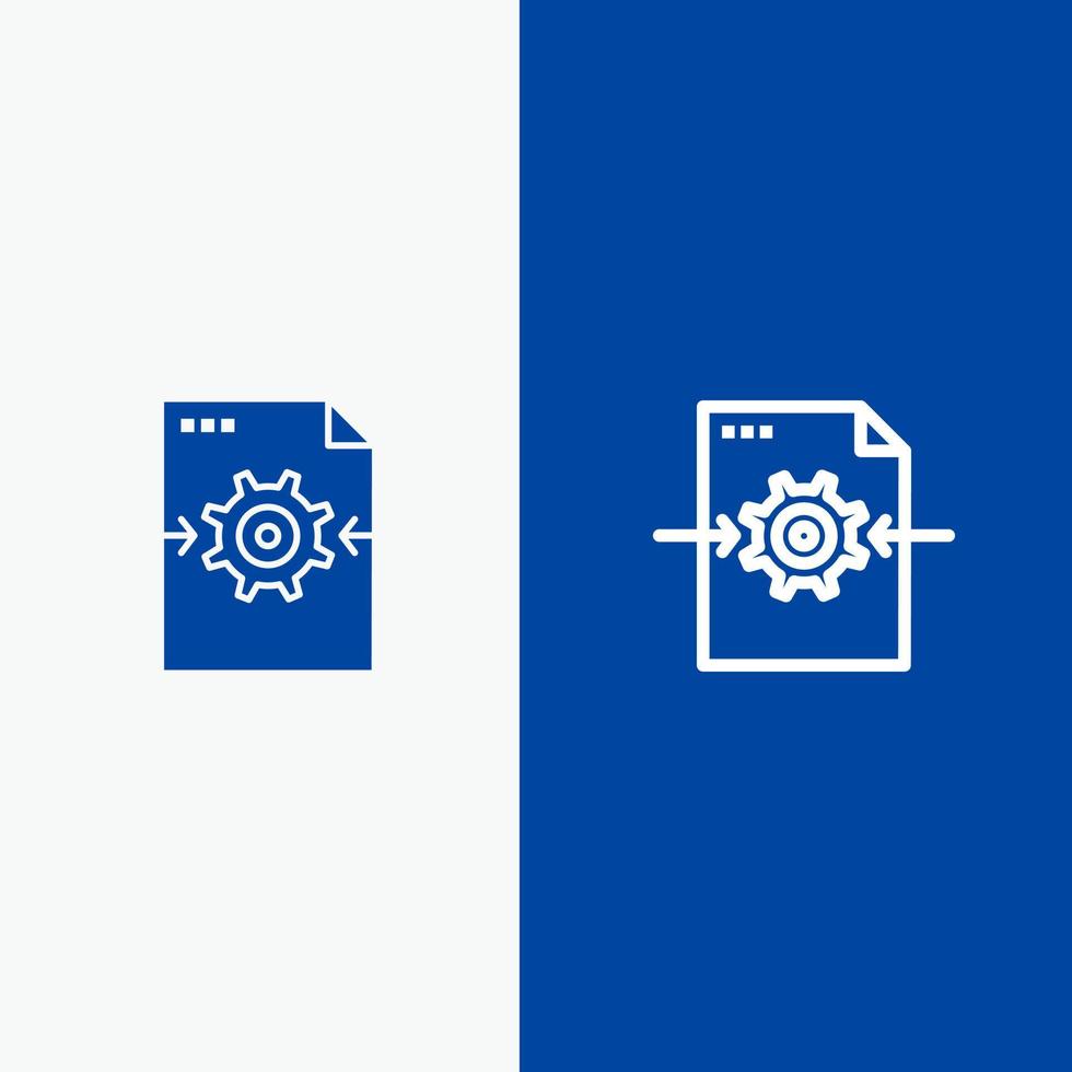 File Gear Setting Arrow Line and Glyph Solid icon Blue banner 18013120 Vector Art at Vecteezy