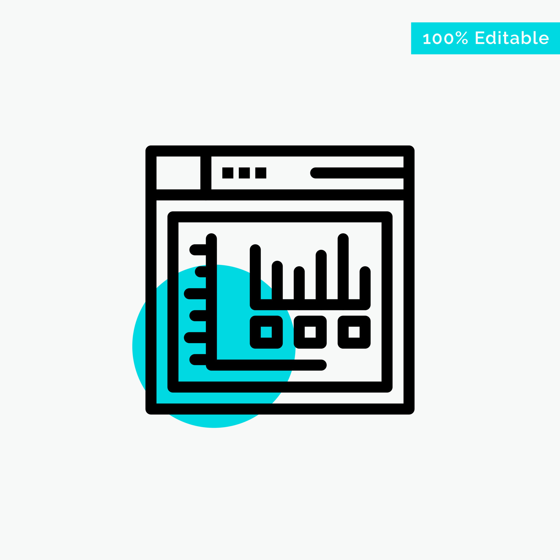 Browser Internet Web Static Turquoise Highlight Circle Point Vector Icon 18013768 Vector Art At