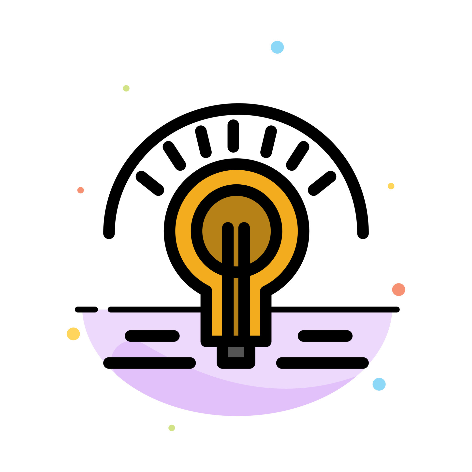 Bulb Light Light Bulb Tips Abstract Flat Color Icon Template 18014764