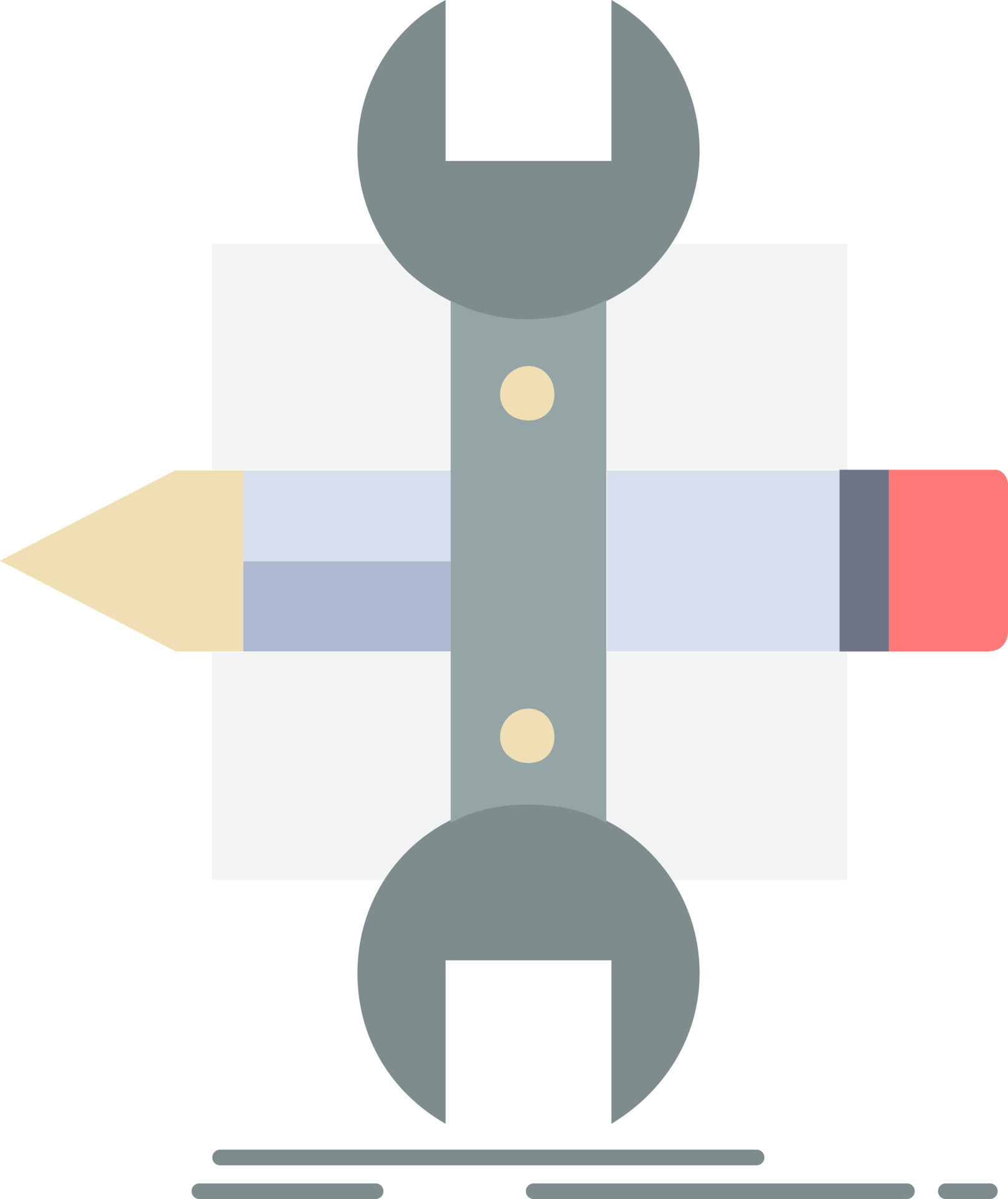 Build design develop sketch tools Flat Color Icon Vector 18015152 ...