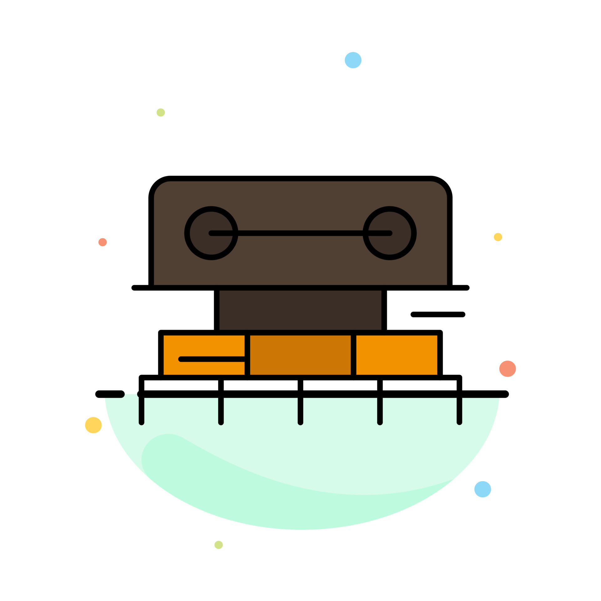 Level Construction Tool Scale Water Abstract Flat Color Icon Template