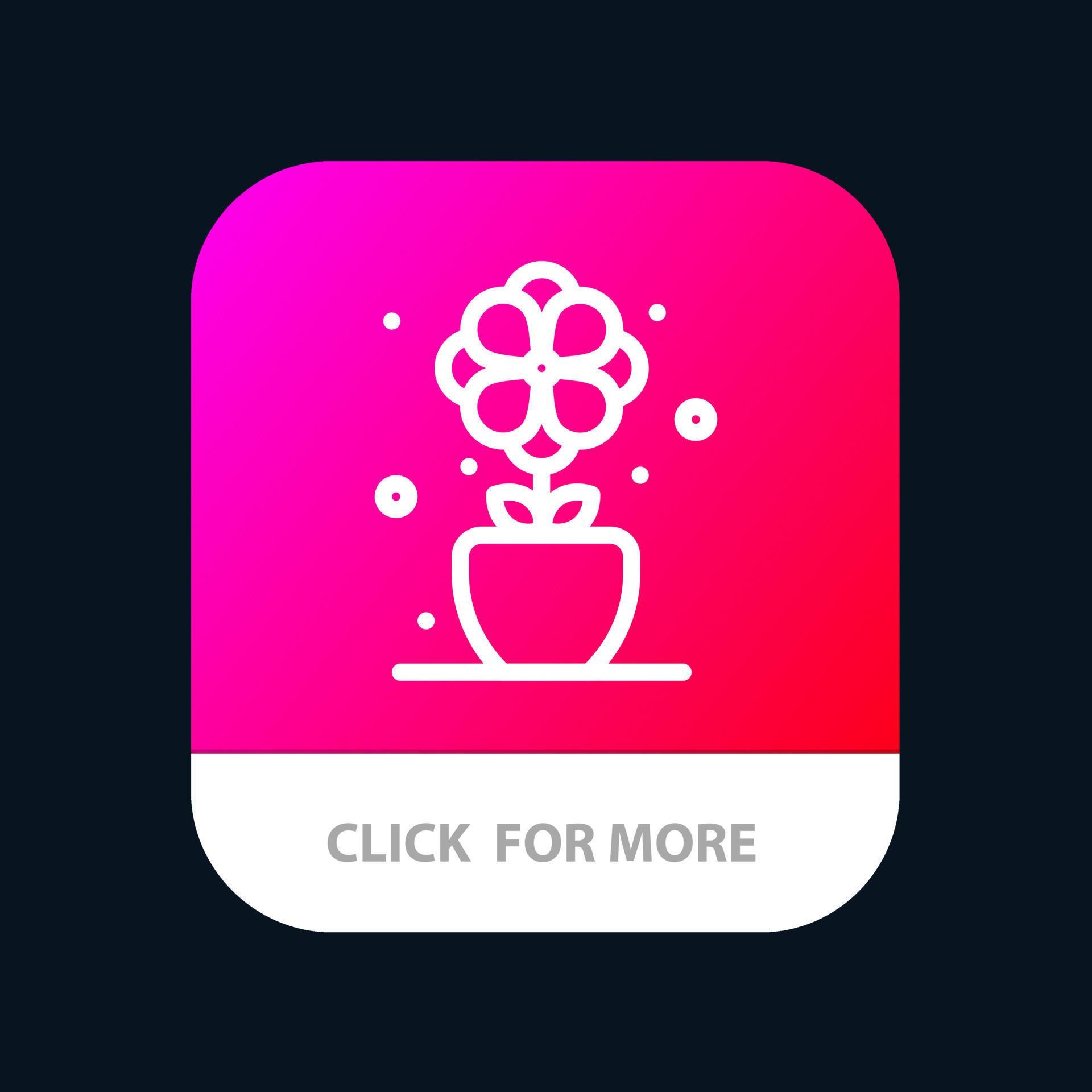 Flower Present Tulip Spring Mobile App Button Android And Ios Line