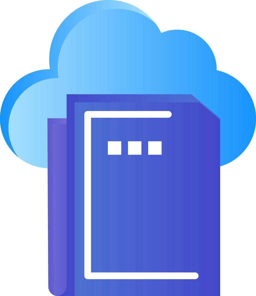 Cloud File Data Computing Flat Color Icon Vector Icon Banner Template