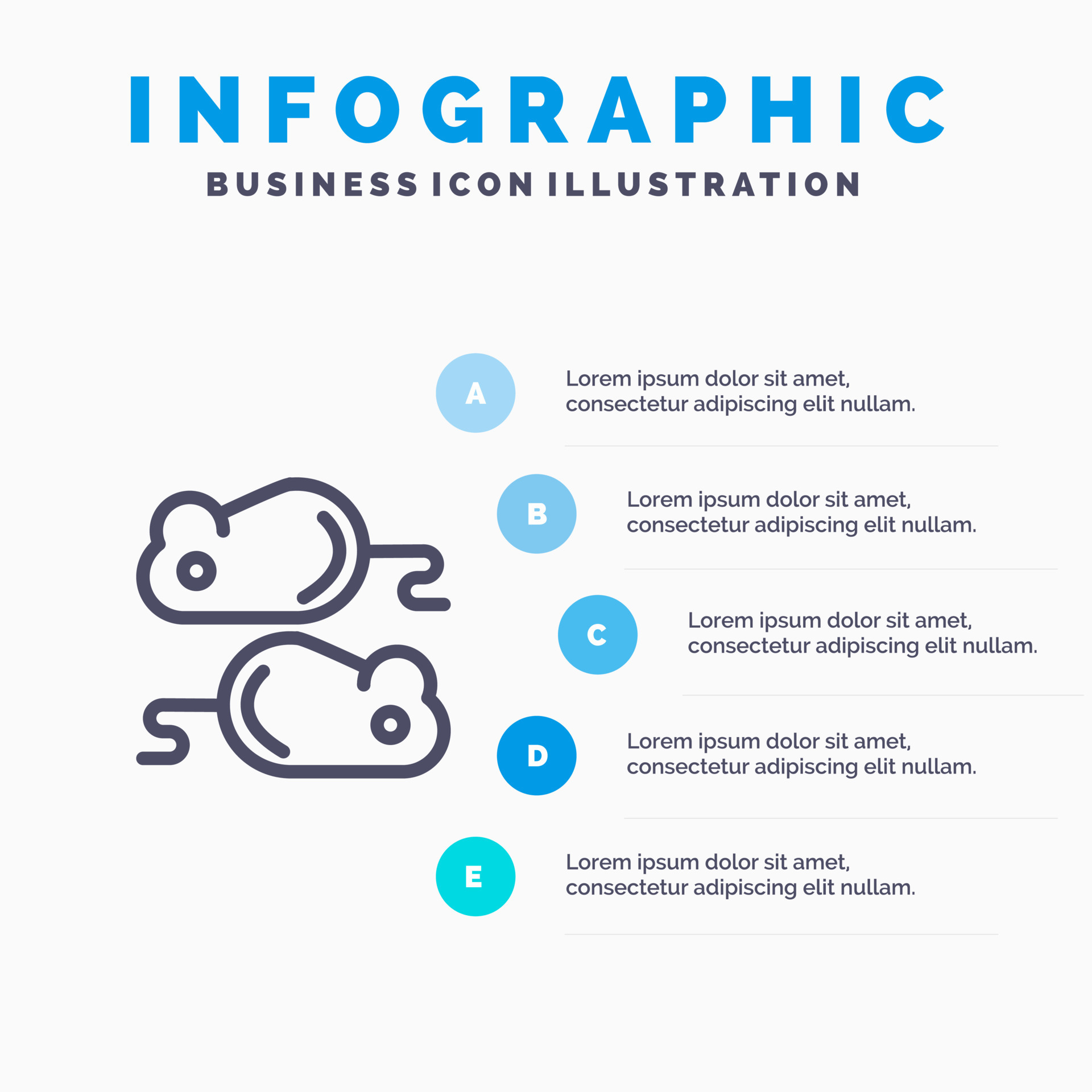 Closing Testing Test Closing Test Line Icon With 5 Steps Presentation Infographics Background
