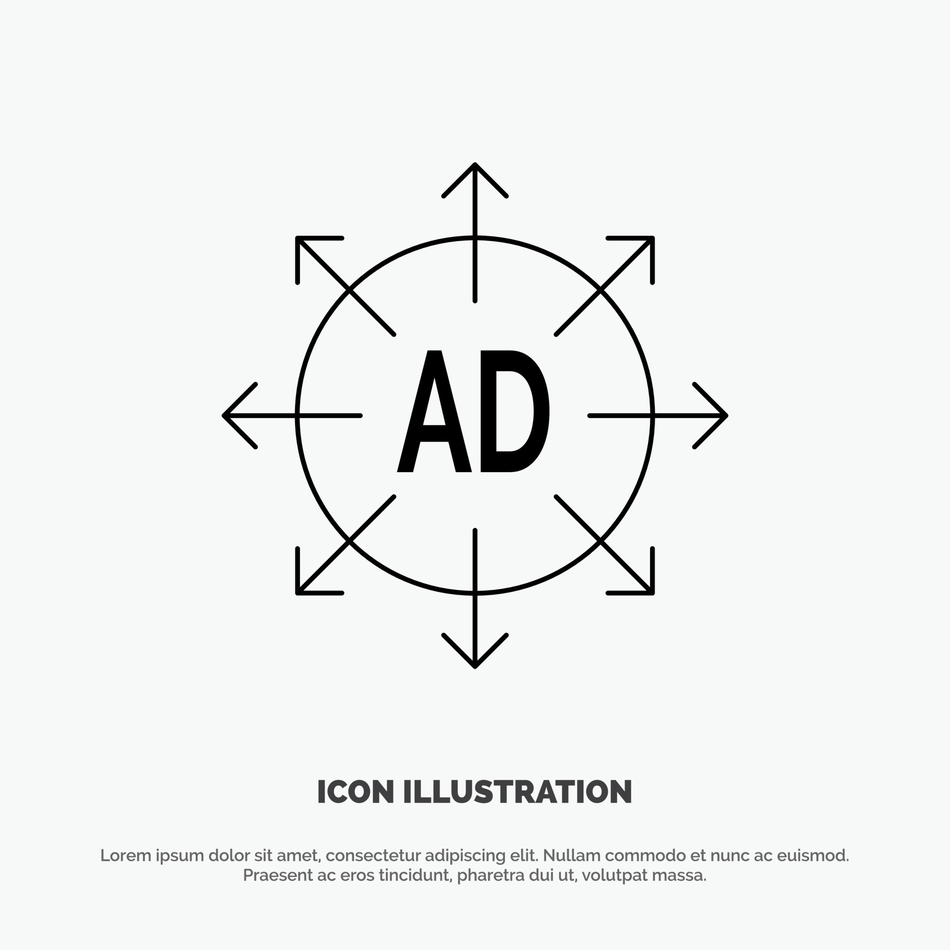Advertising Submission Advertising Submission Ad Line Icon Vector 18016512 Vector Art At Vecteezy