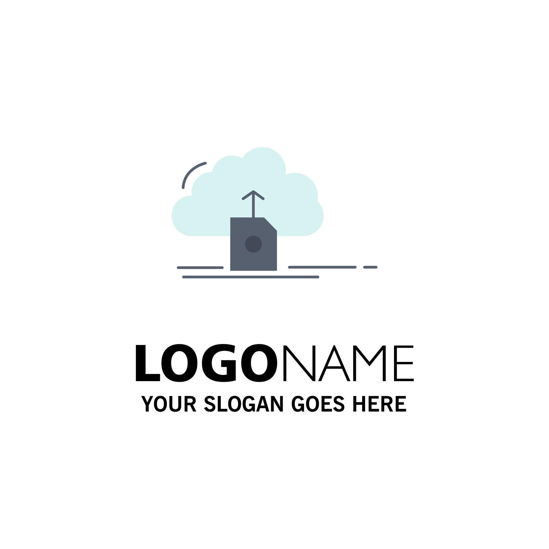 Cloud Upload Save Data Computing Flat Color Icon Vector 18016606 Vector
