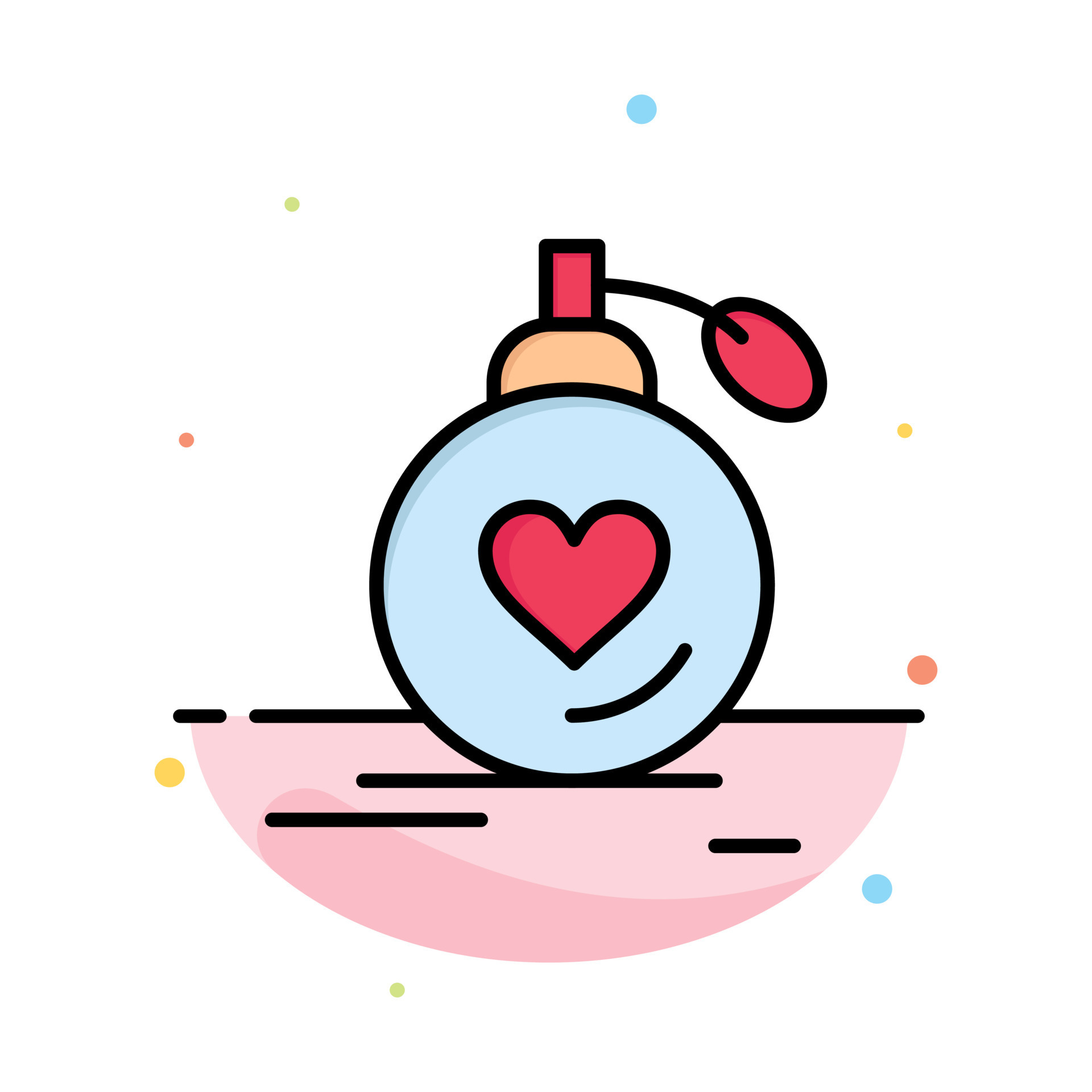 Love Marriage Passion Perfume Valentine Wedding Abstract Flat Color Icon Template 18016739