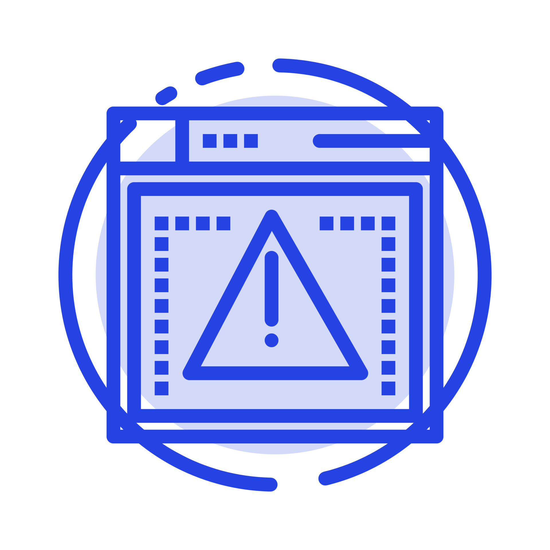 Computing Coding Error Blue Dotted Line Line Icon 18016843 Vector Art ...