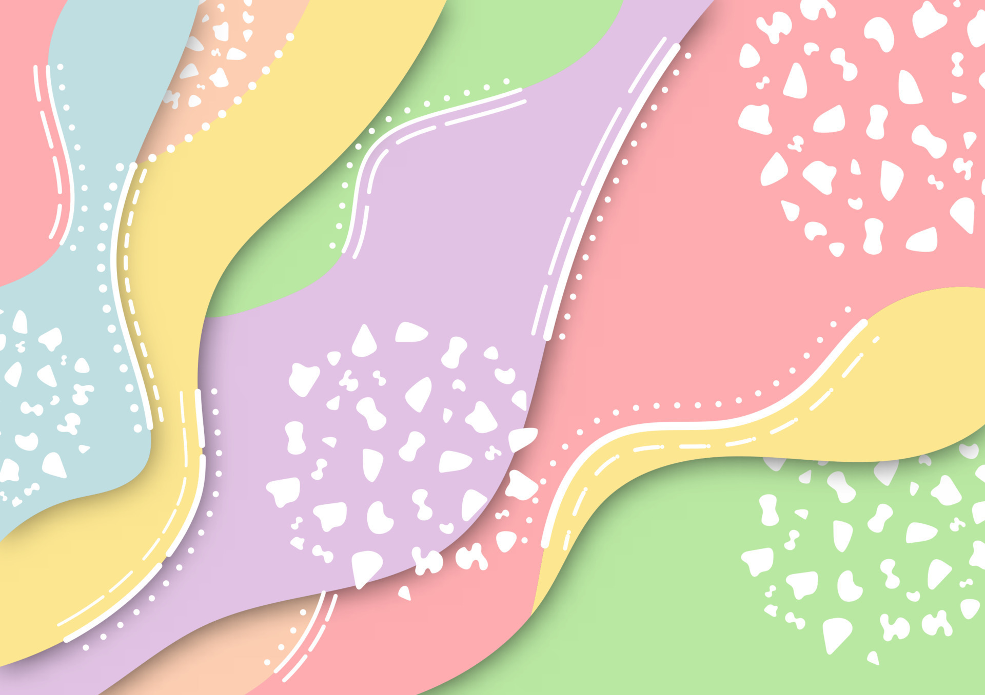 Abstract background with colorful curved shapes. Vector illustration ...