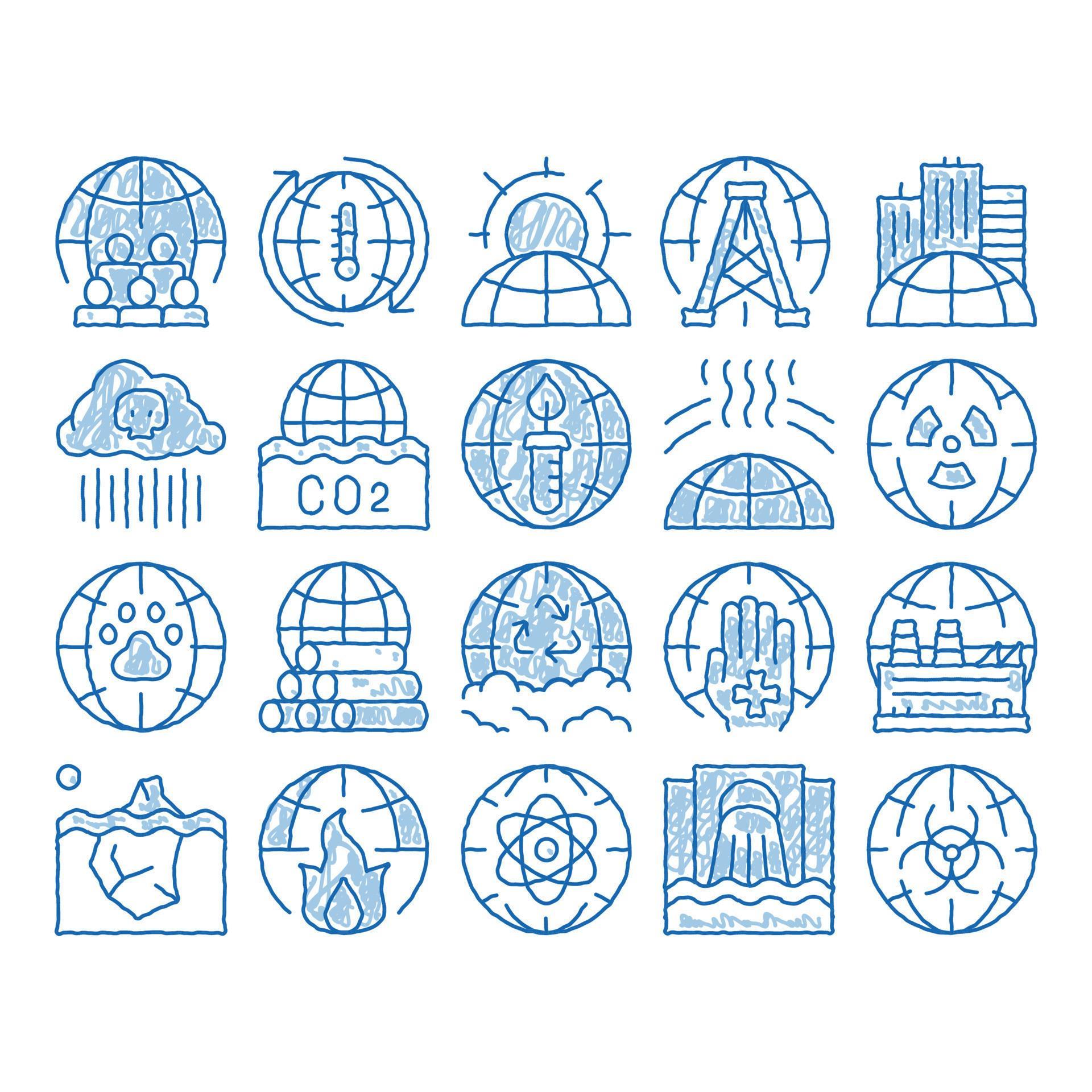 Environmental Problems Vector icon hand drawn illustration 18018384 ...