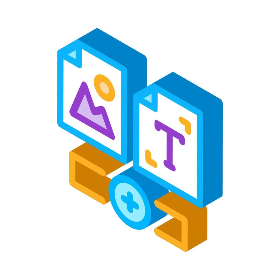 web side image and text isometric icon vector illustration 18019643 ...