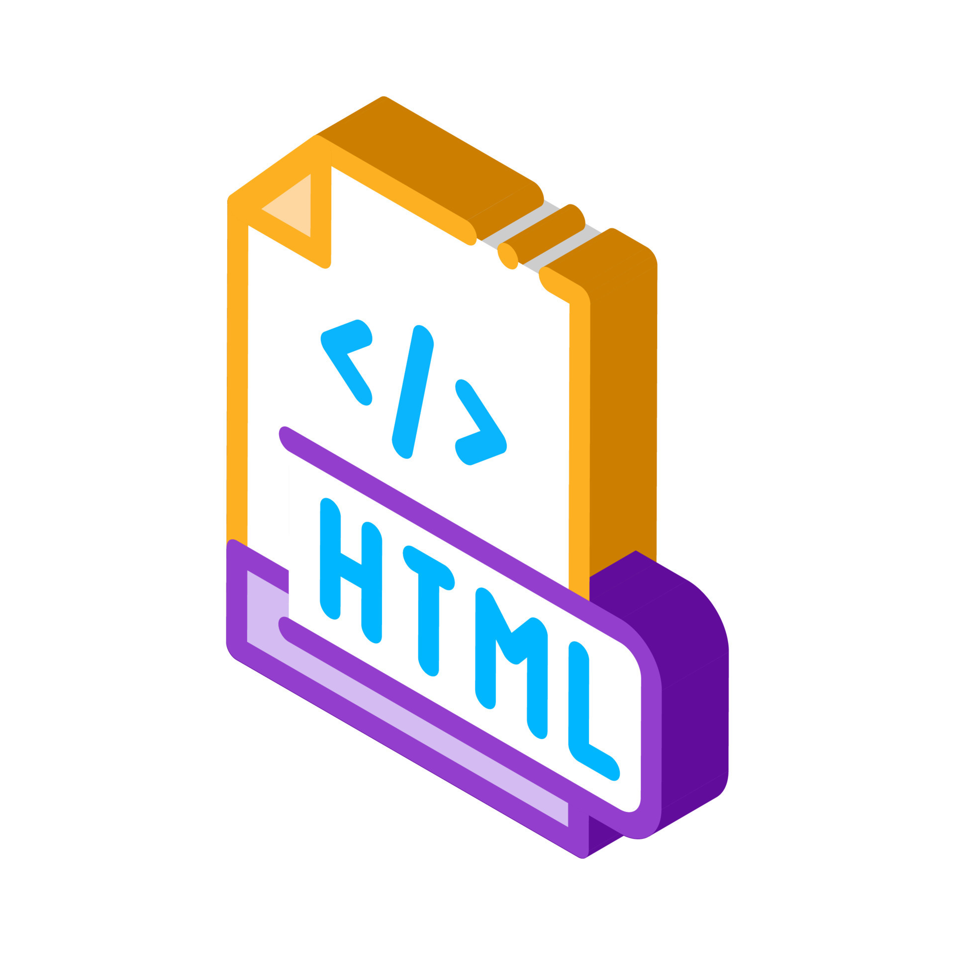 front end html code isometric icon vector illustration 18019654 Vector ...