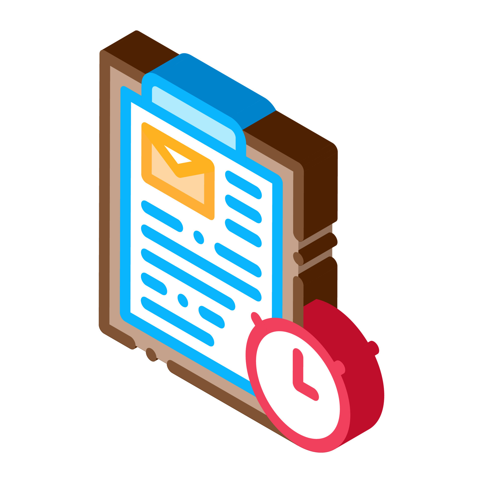 Package Time Agreement Postal Transportation Company isometric icon ...