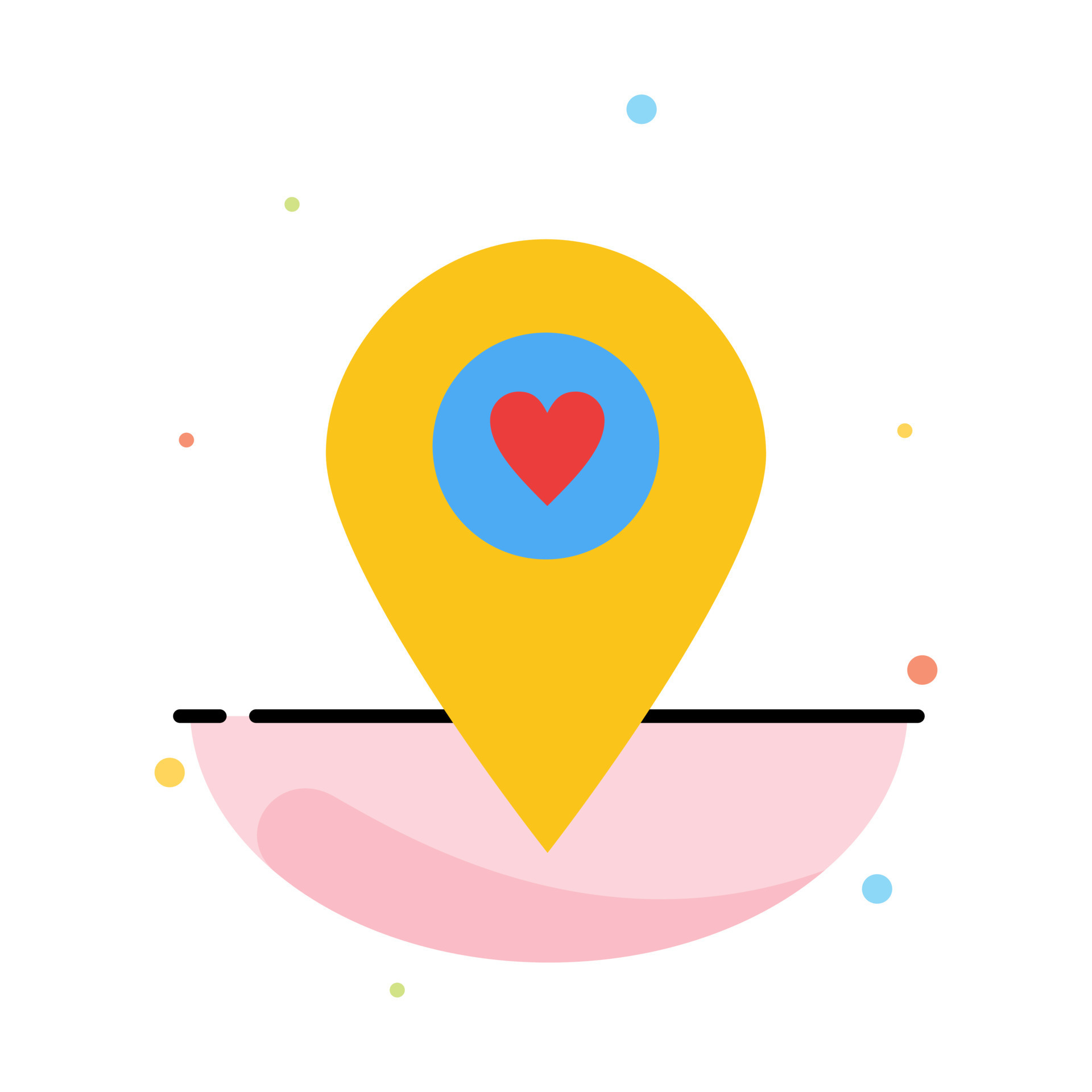 Heart Location Map Pointer Abstract Flat Color Icon Template 18021567