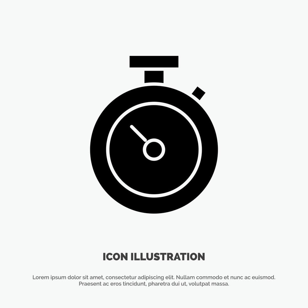 Timer Stopwatch Watch Time Solid Glyph Icon Vector 18022892 Vector Art