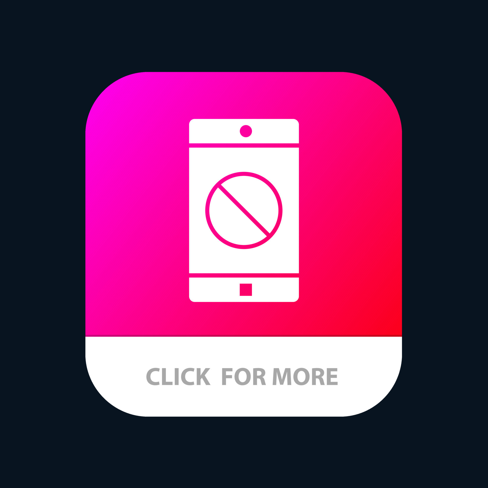 Disabled Application Disabled Mobile Mobile Mobile App Button Android And Ios Glyph Version